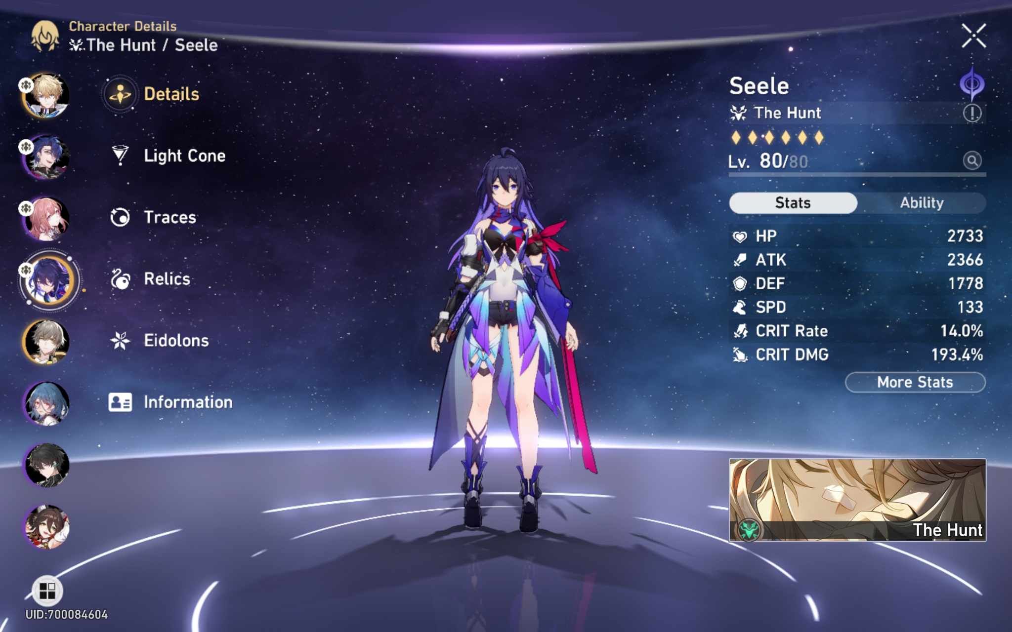 Maxed out traces - Seele Honkai: Star Rail | HoYoLAB