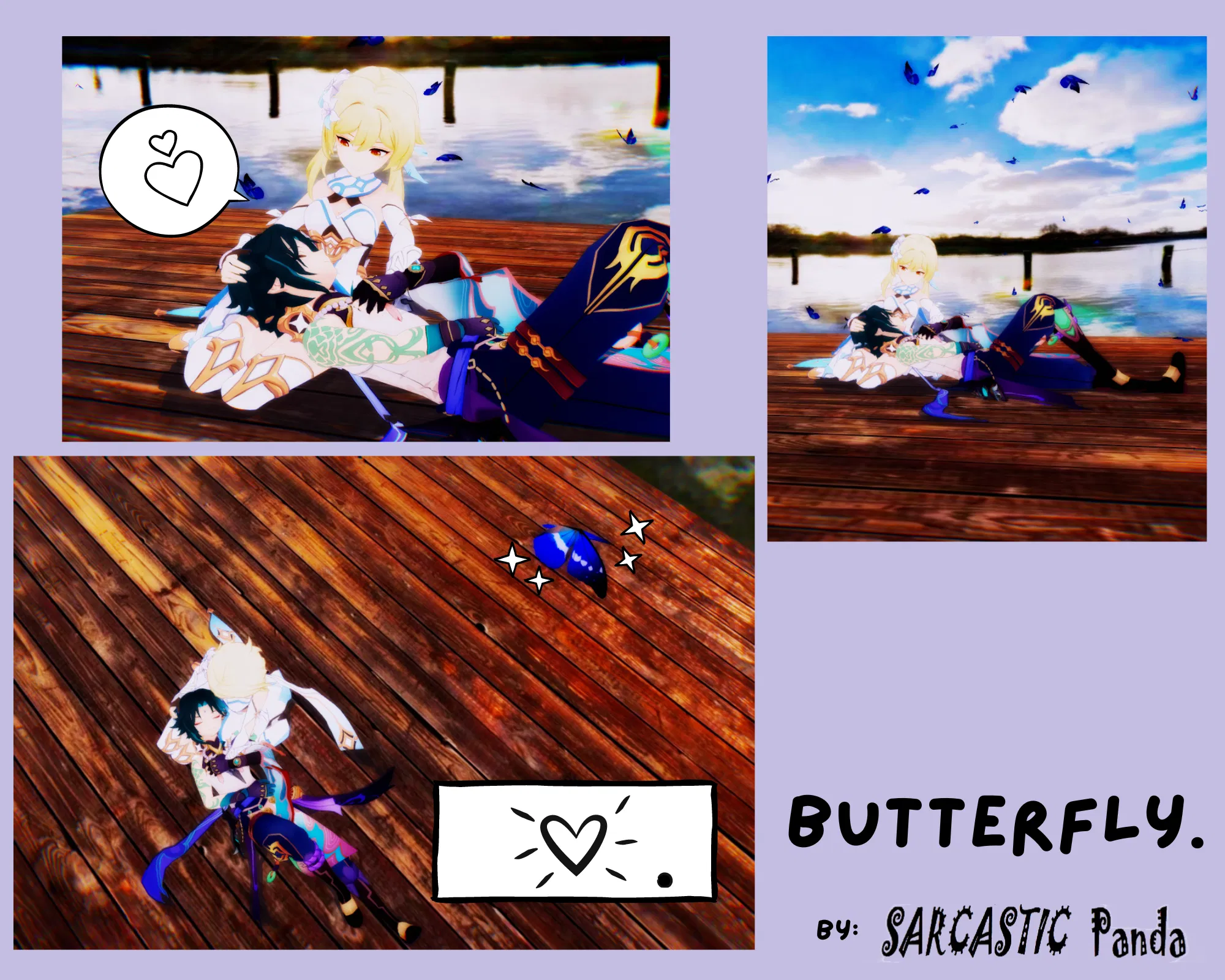 Xiao X Lumine Comic Strip — Butterfly Genshin Impact Hoyolab