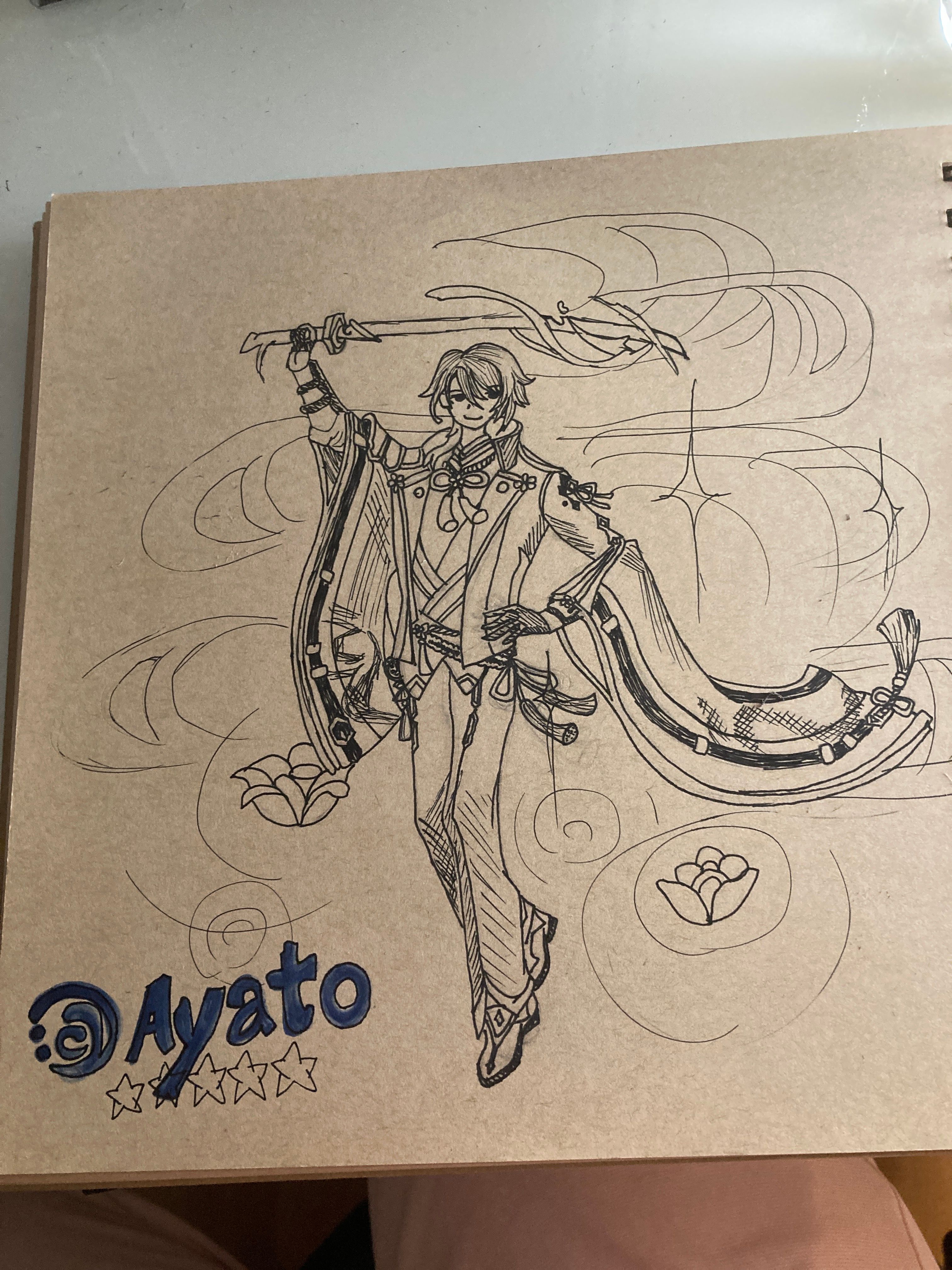 Drawing of ayato Genshin Impact | HoYoLAB