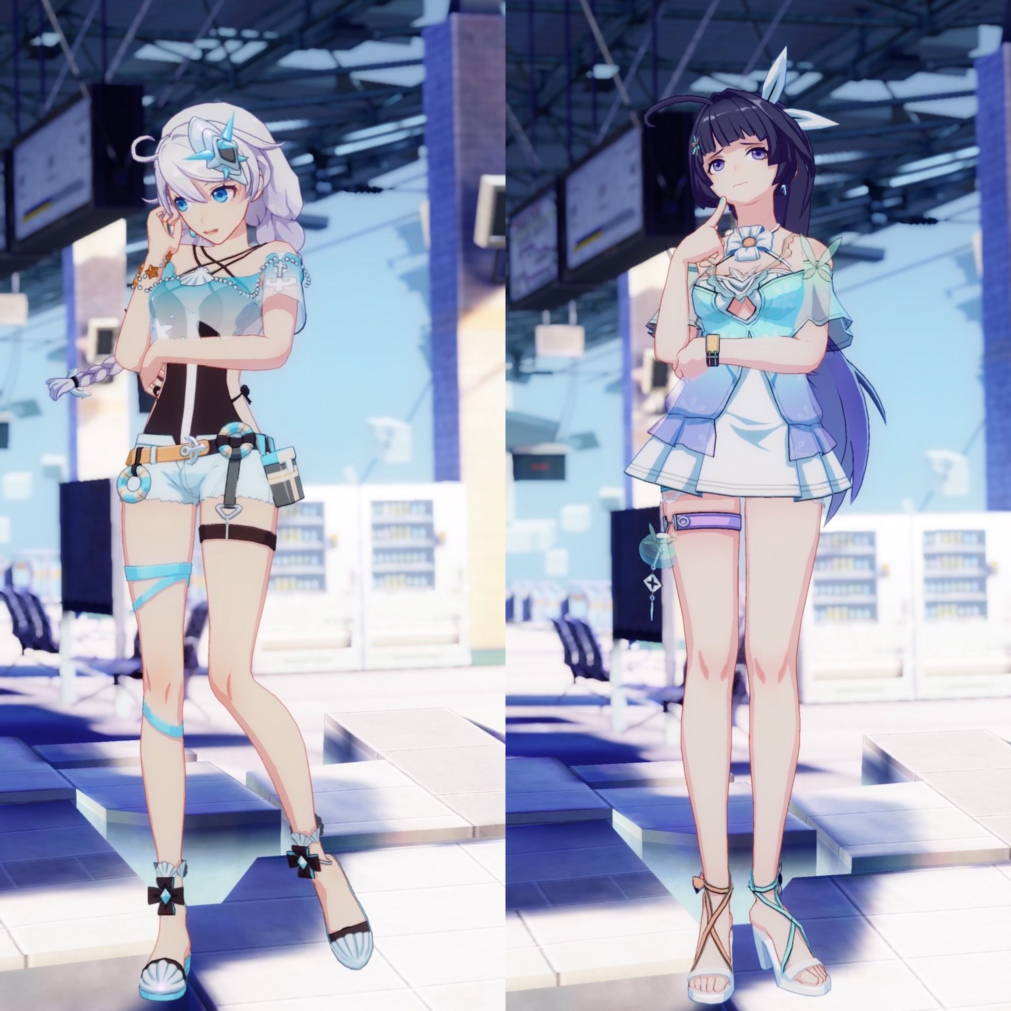 Kiamei’s summer outfits then vs now 🫧🩵🐟 Honkai Impact 3rd | HoYoLAB