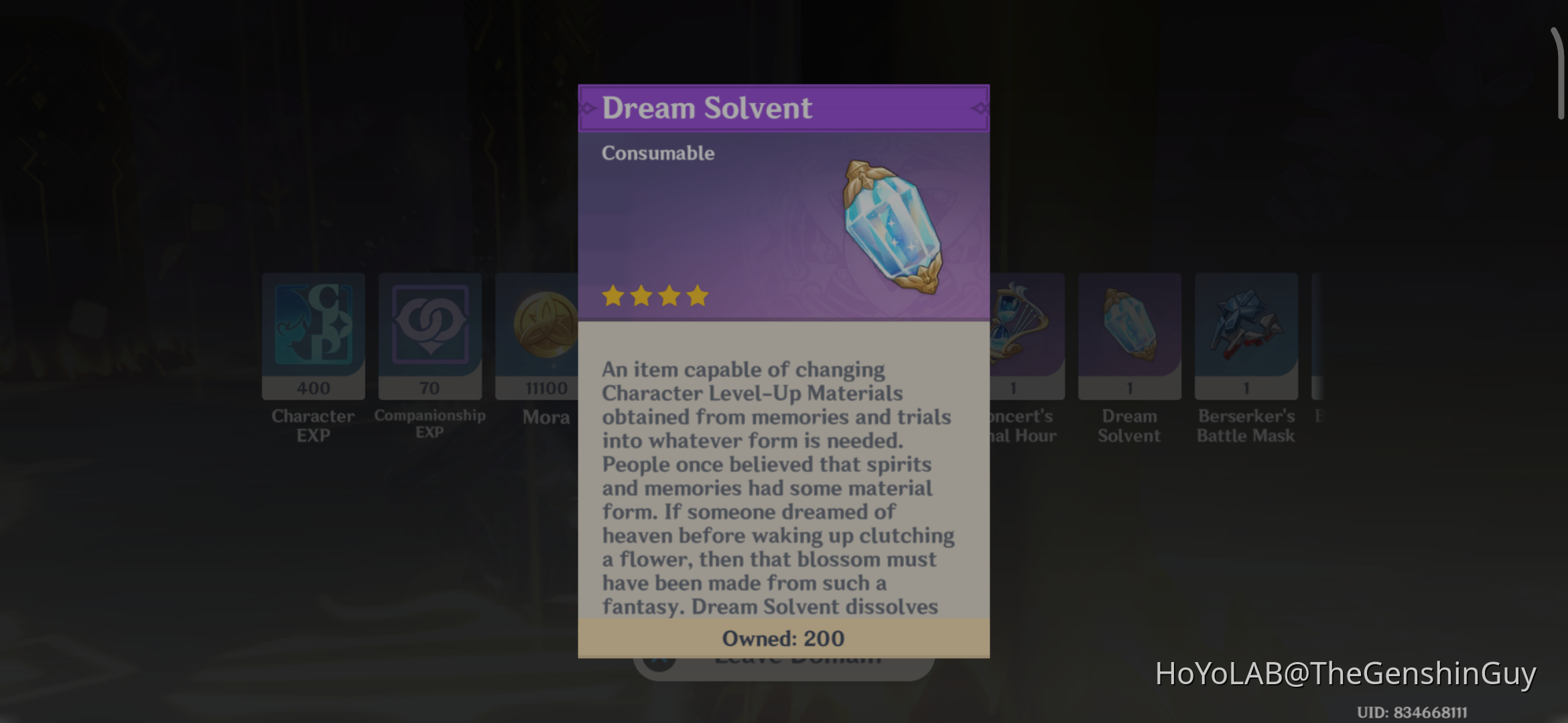 200th Dream Solvent Genshin Impact | HoYoLAB