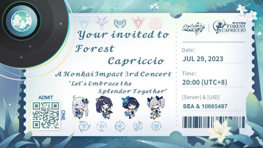 My Exclusive Concert Ticket Design Honkai Impact 3rd | HoYoLAB