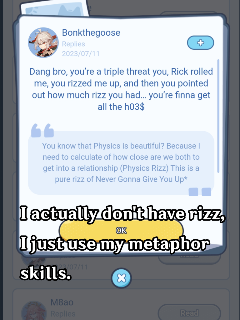 Time to Spread some more trash rizz bottles :D | HoYoLAB