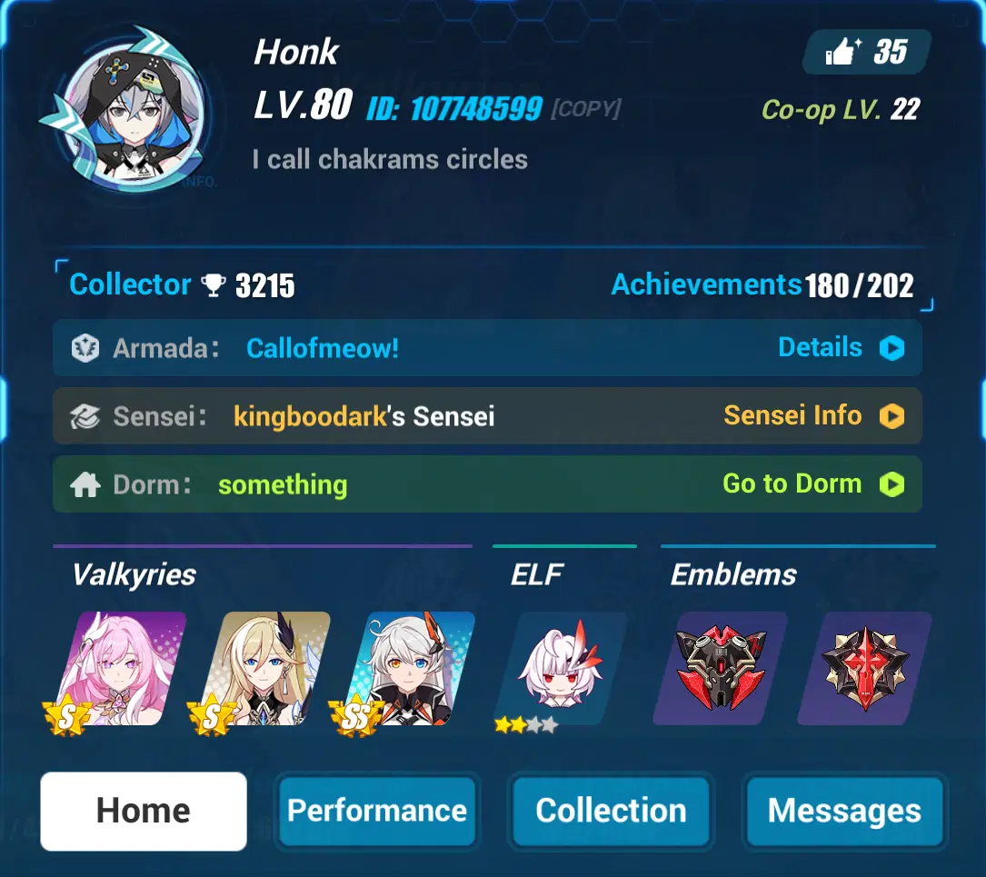 Why does it not show my current HI3 acc Honkai Impact 3rd | HoYoLAB