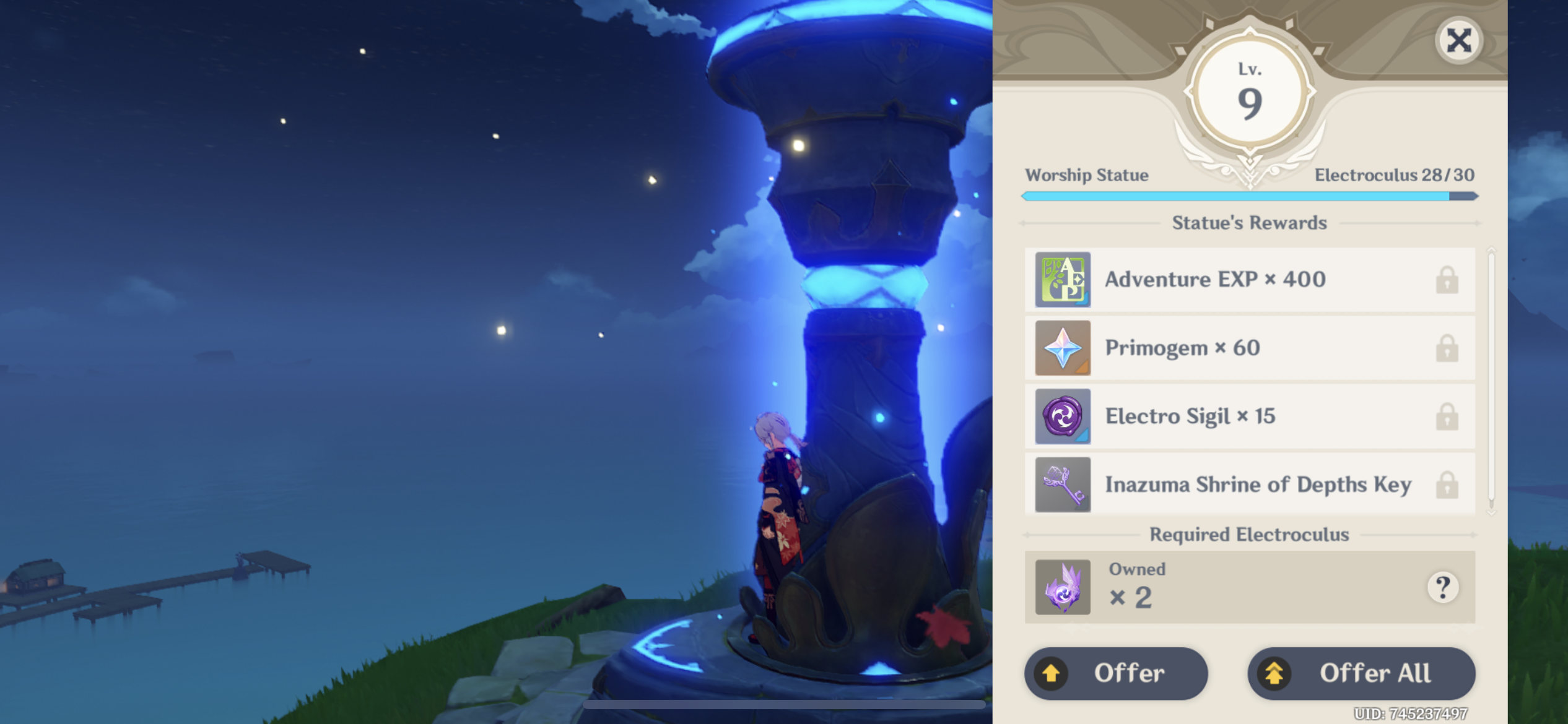 Finally maxed inazuma statue Genshin Impact | HoYoLAB