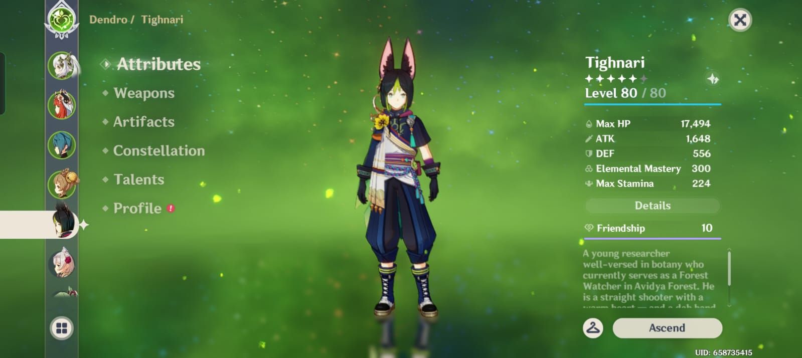 TIGHNARI BUILD at AR45😱 suggestions and criticisms are welcomed ☺️ ...