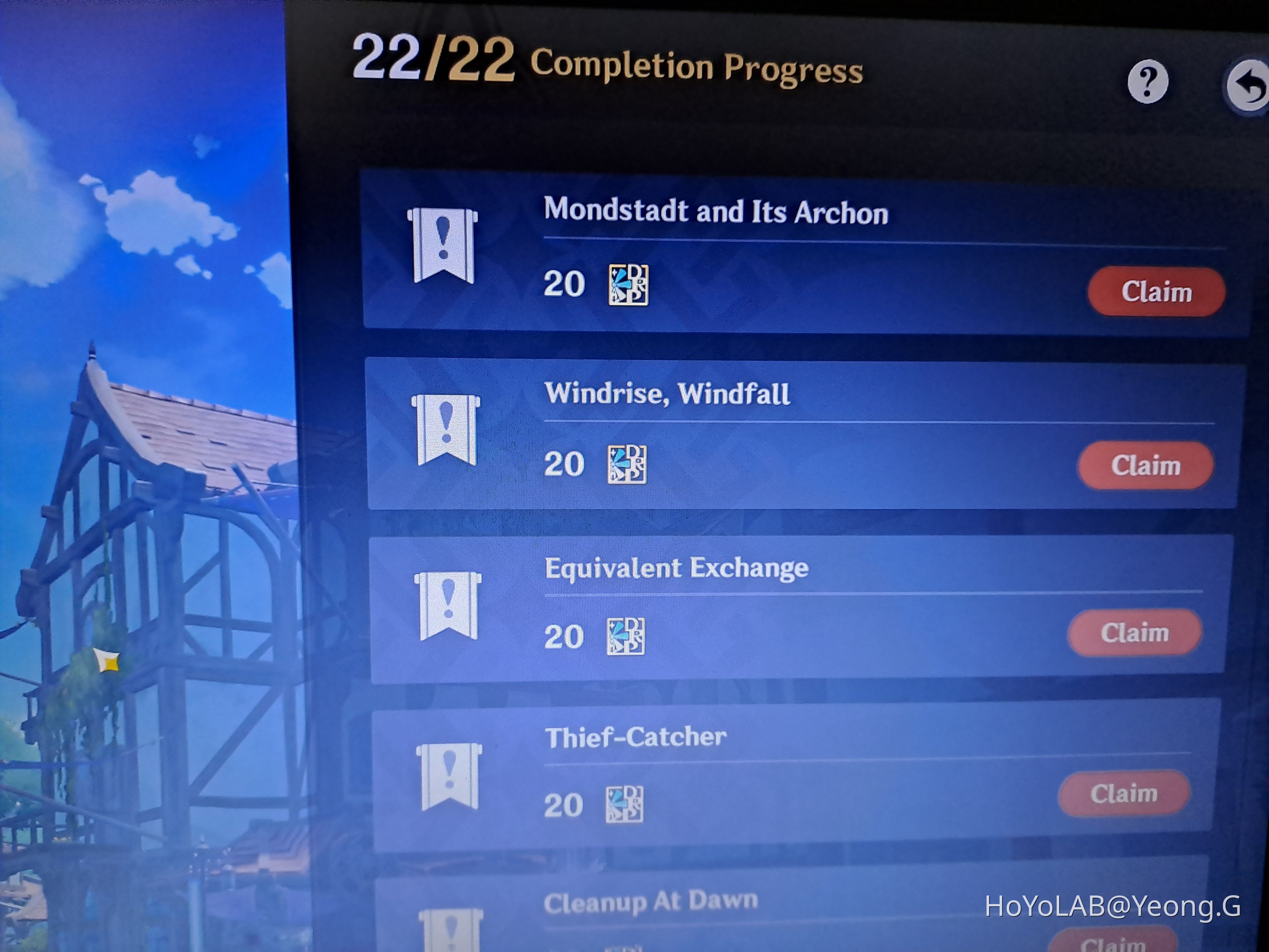 [FINALLY] Completed Mondstadt world quest Genshin Impact | HoYoLAB