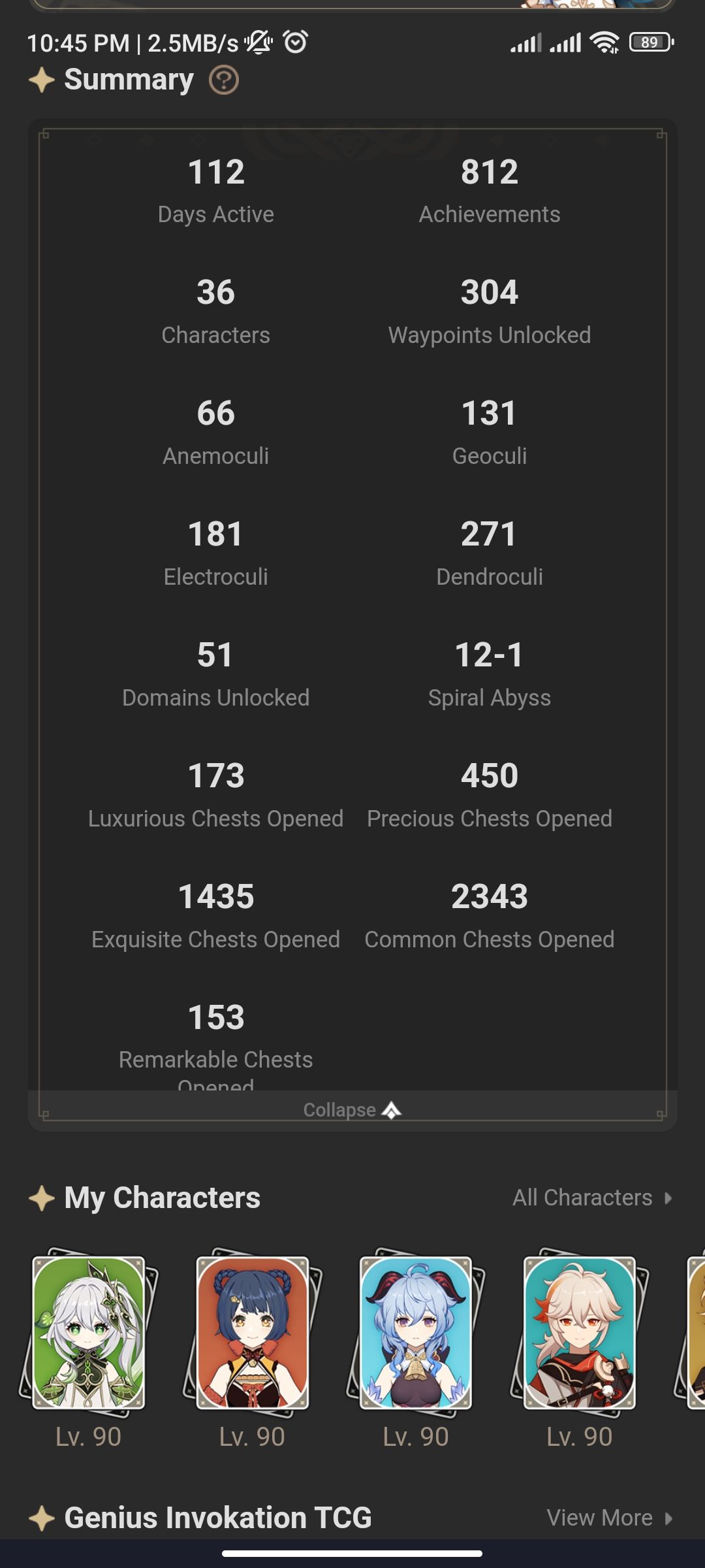 progress Genshin Impact | HoYoLAB
