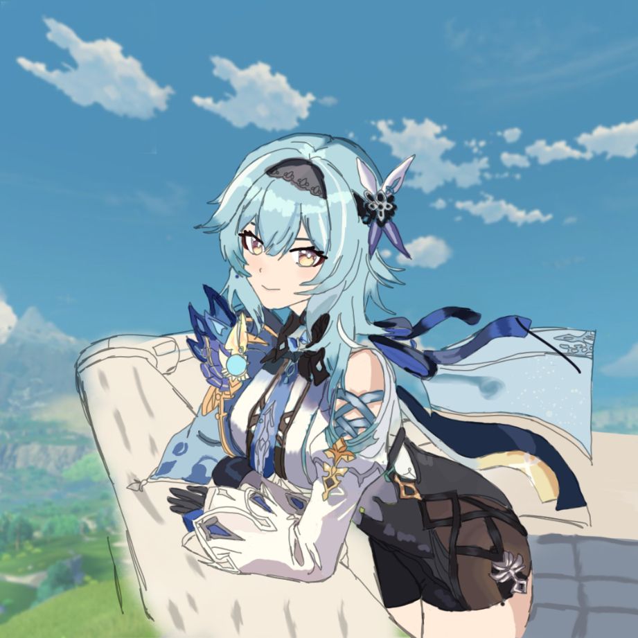 Eula art contest (it took me 11 days and I gave up on the bg) Genshin ...