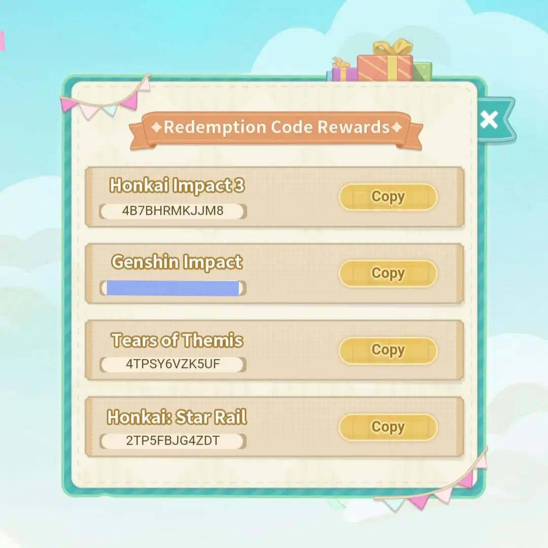 Códigos para quién le sirva | HoYoLAB