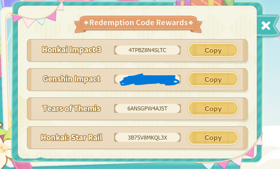 Some Codes.... Genshin Impact | HoYoLAB