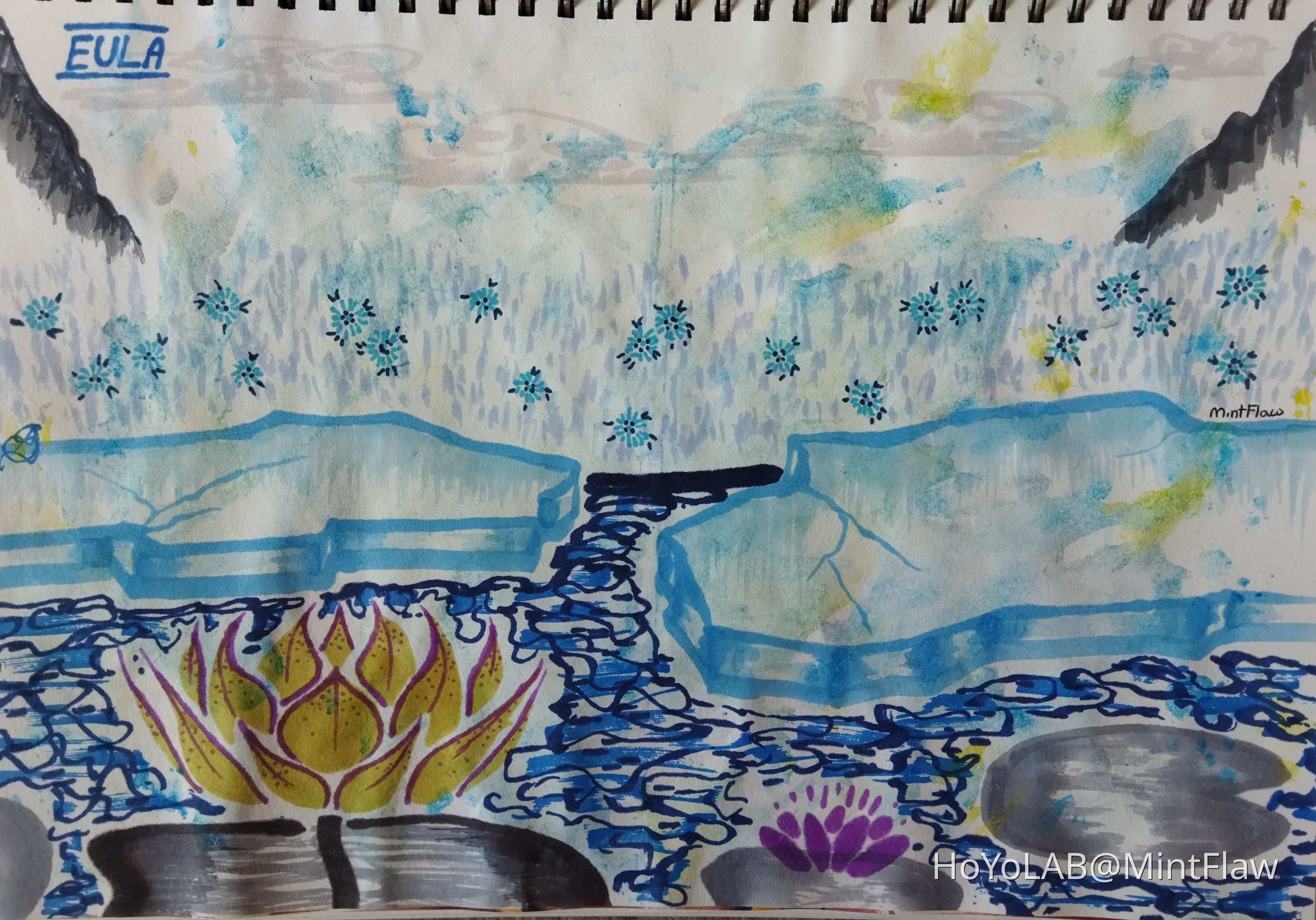 Eula color palette landscape Genshin Impact | HoYoLAB