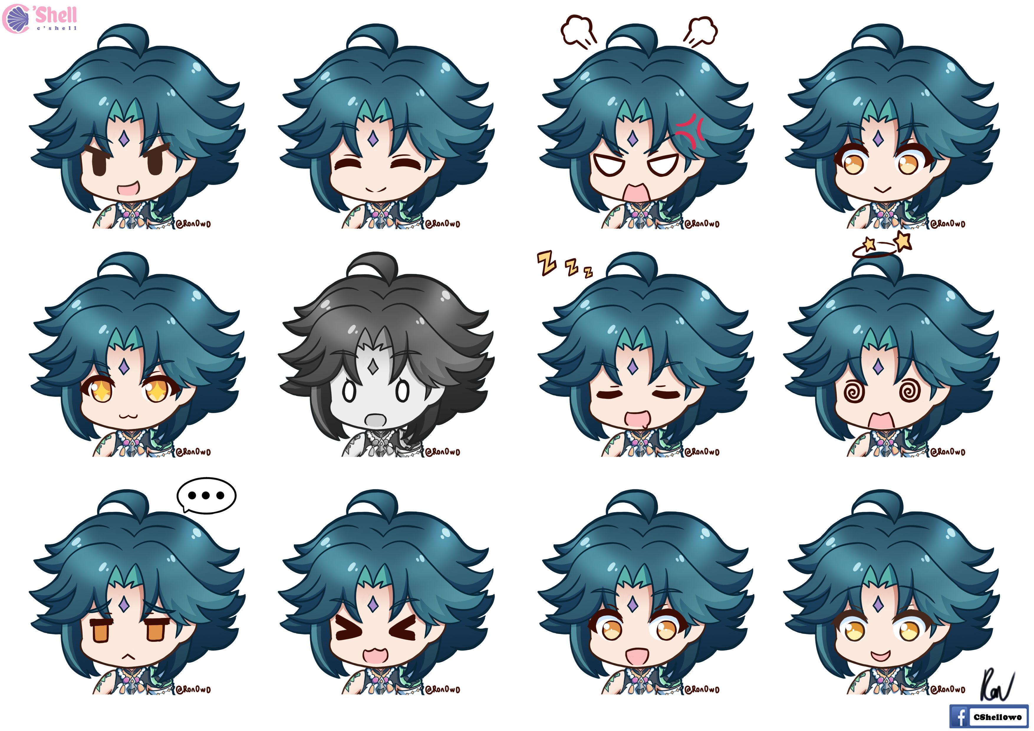 魈 chibi Emotion pack Vol:2 Genshin Impact | HoYoLAB