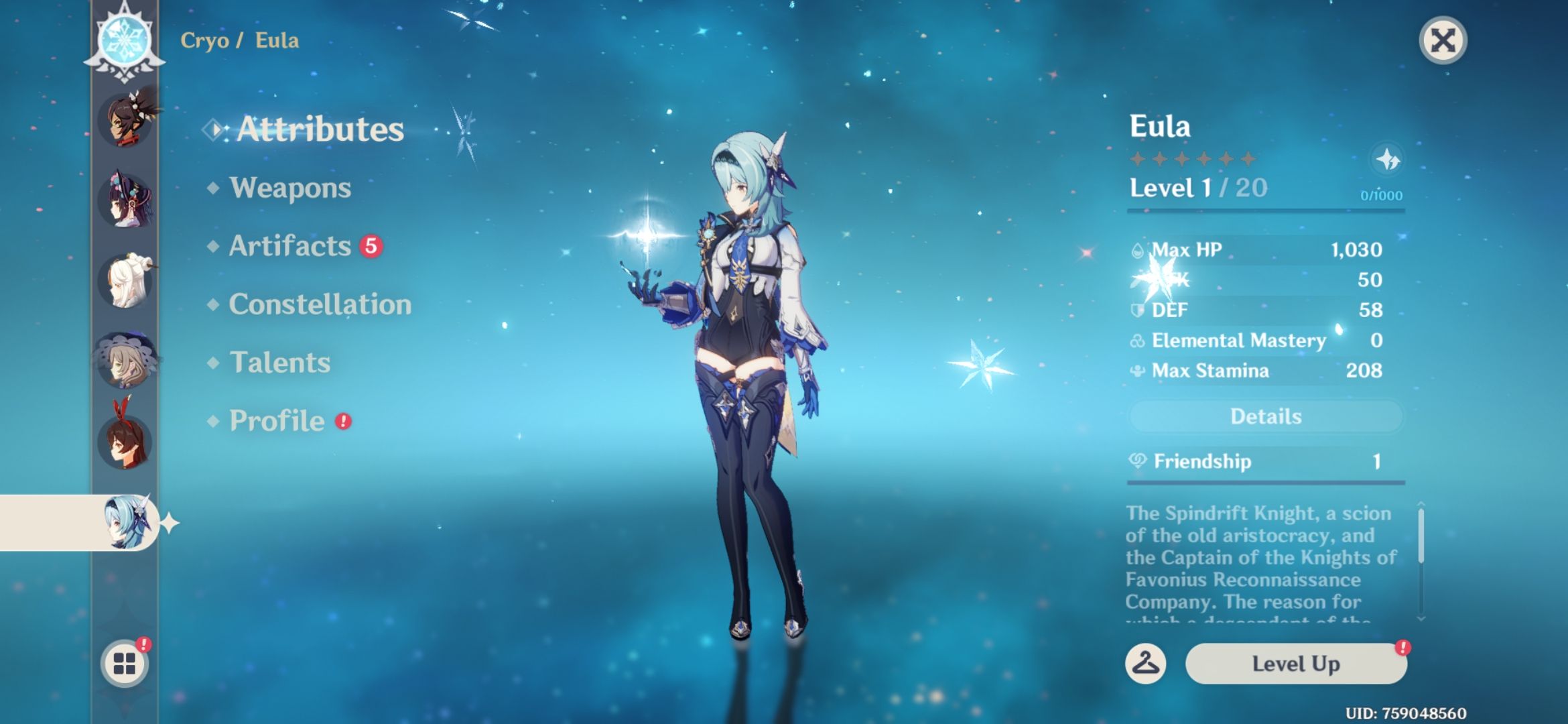 1 wish eula Genshin Impact | HoYoLAB