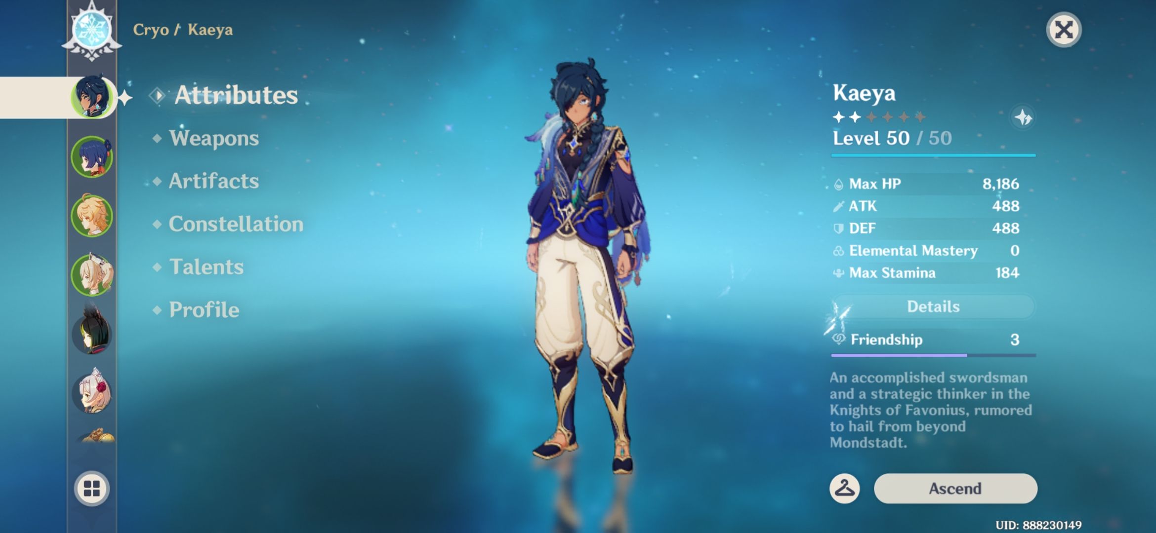 I want to make him cryo dps. Any Suggestions for build & Artifacts ...