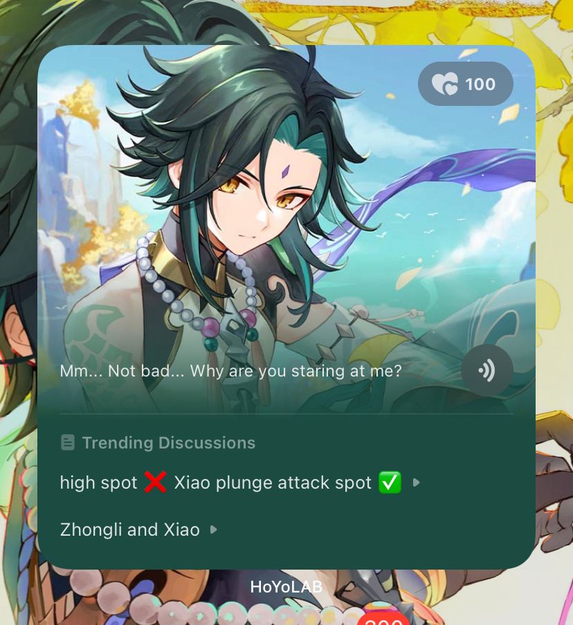 100 days with xiao widget Genshin Impact | HoYoLAB
