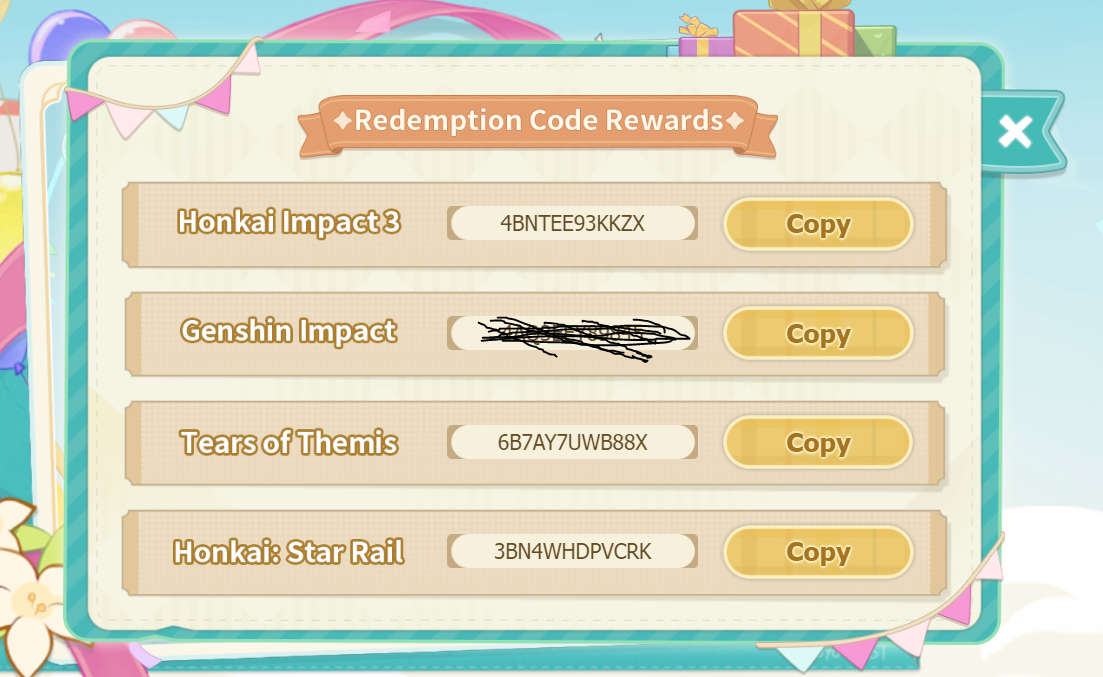 Some One Time Reedem Codes Genshin Impact | HoYoLAB