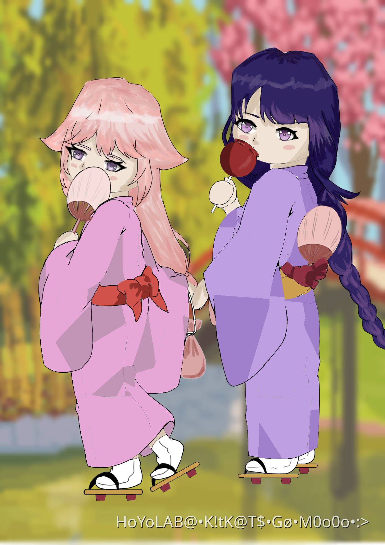 Chibi Yae miko and ei fan art! By me Genshin Impact | HoYoLAB