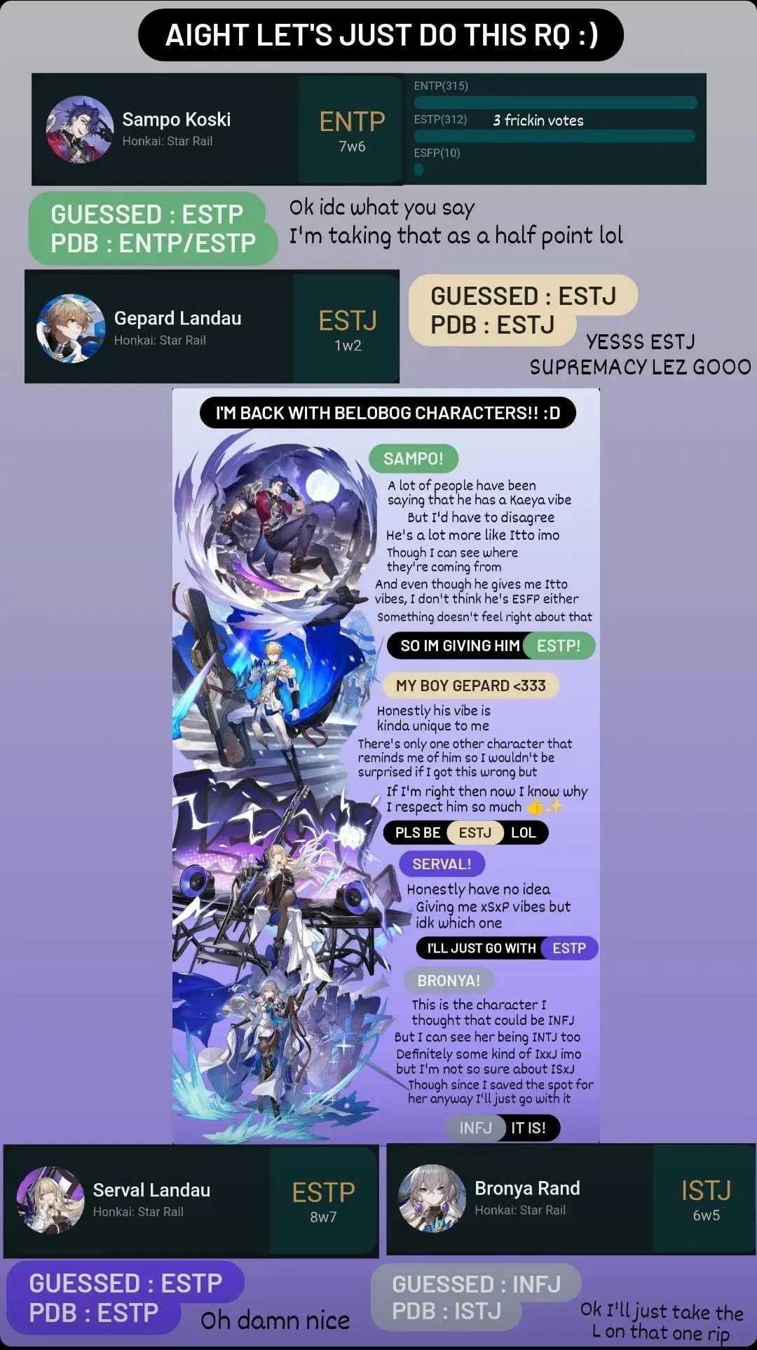 Guessing HSR Characters MBTI! Honkai: Star Rail | HoYoLAB