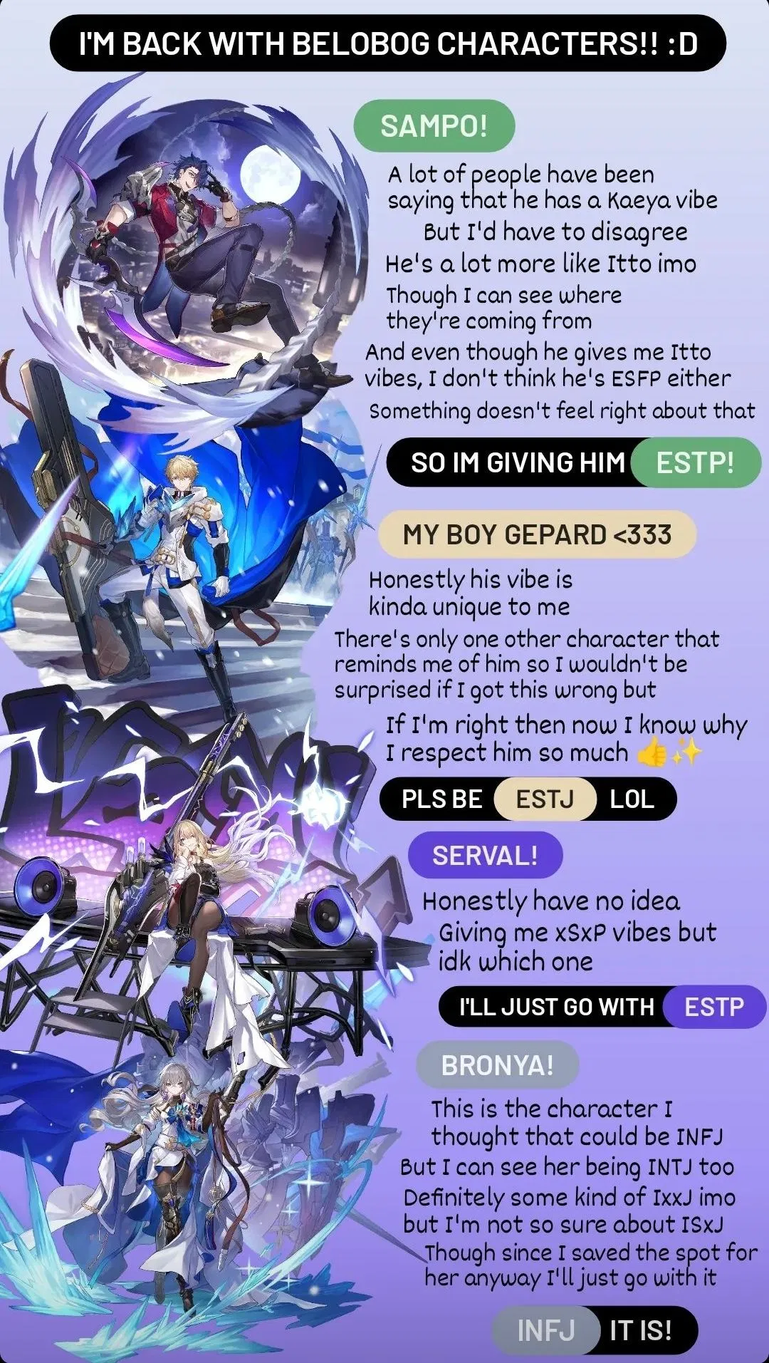 Guessing HSR Characters MBTI! Honkai: Star Rail | HoYoLAB