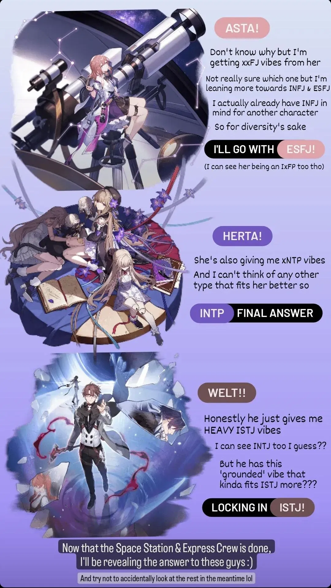 Guessing HSR Characters MBTI! Honkai: Star Rail | HoYoLAB