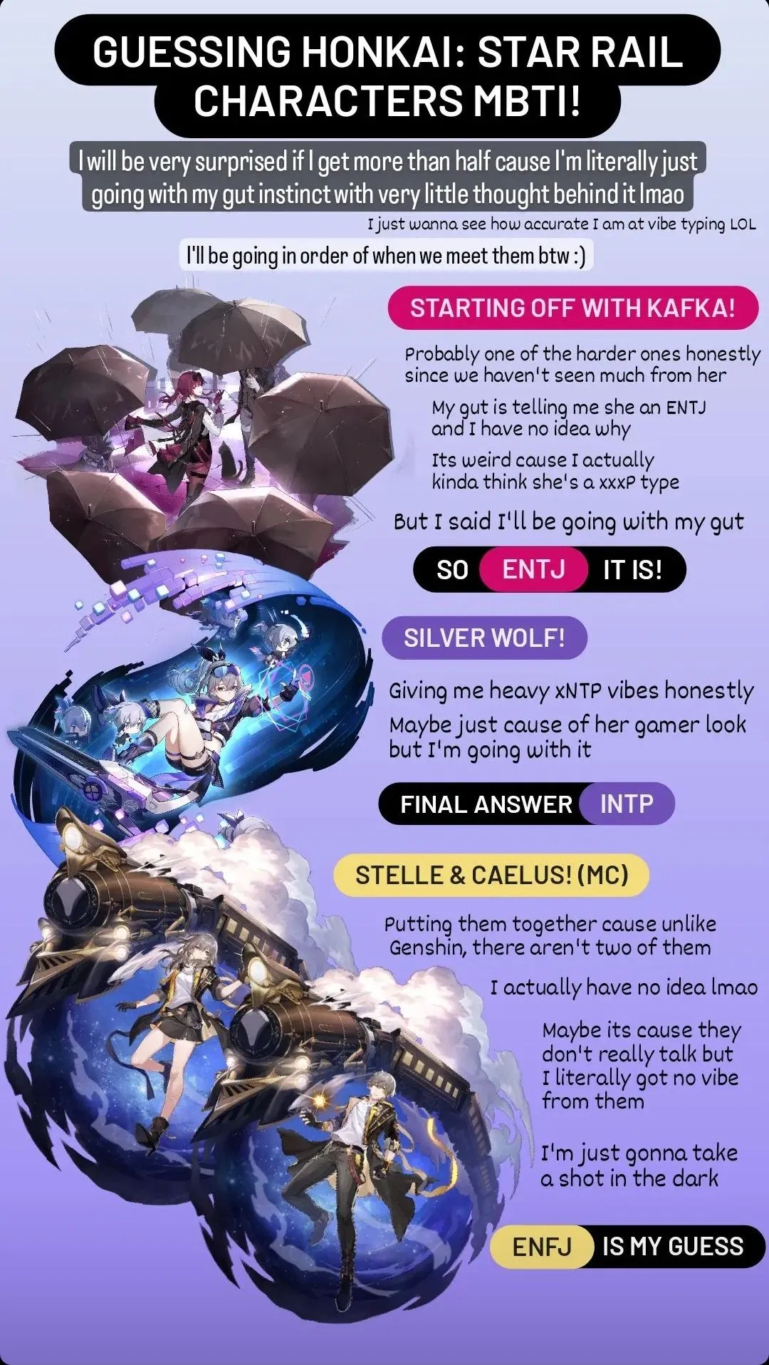 Guessing HSR Characters MBTI! Honkai: Star Rail | HoYoLAB