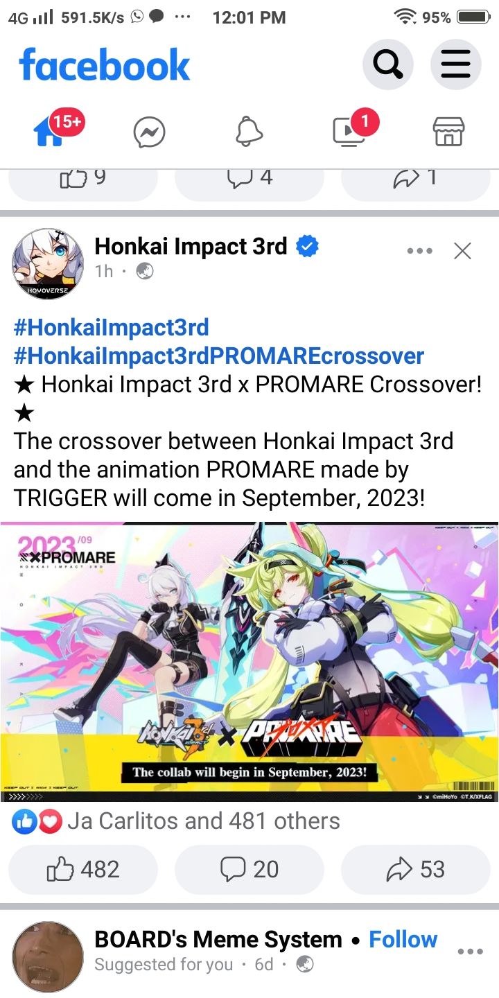 honkai impact promare collab on September? and twitch drops at their ...