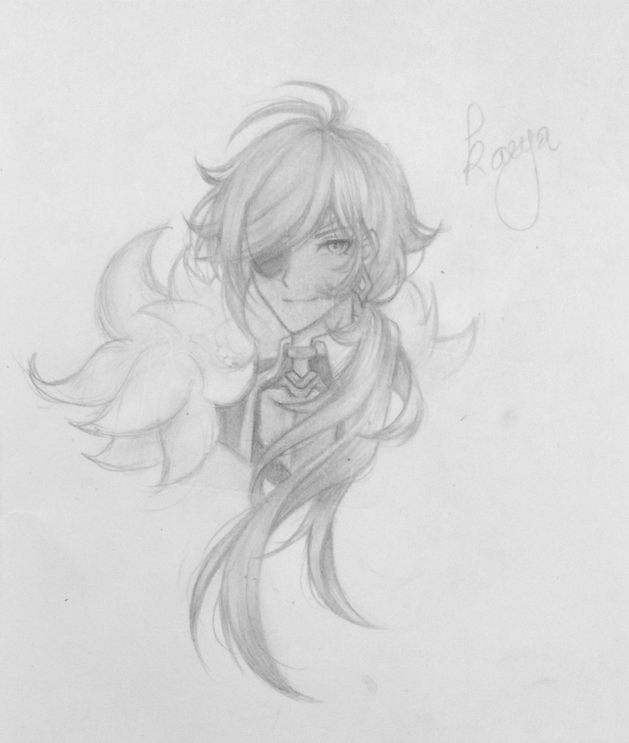 Drawing Kaeya from memory vs with a reference Genshin Impact | HoYoLAB