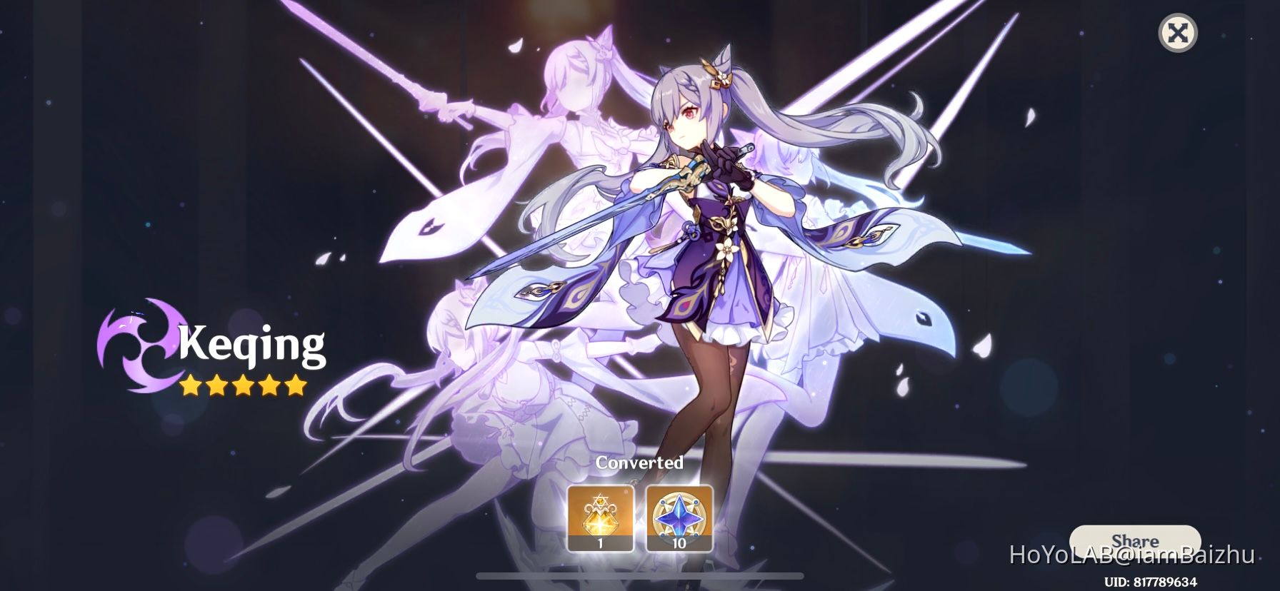 Got C4 Keqing on Standard Banner. Genshin Impact | HoYoLAB