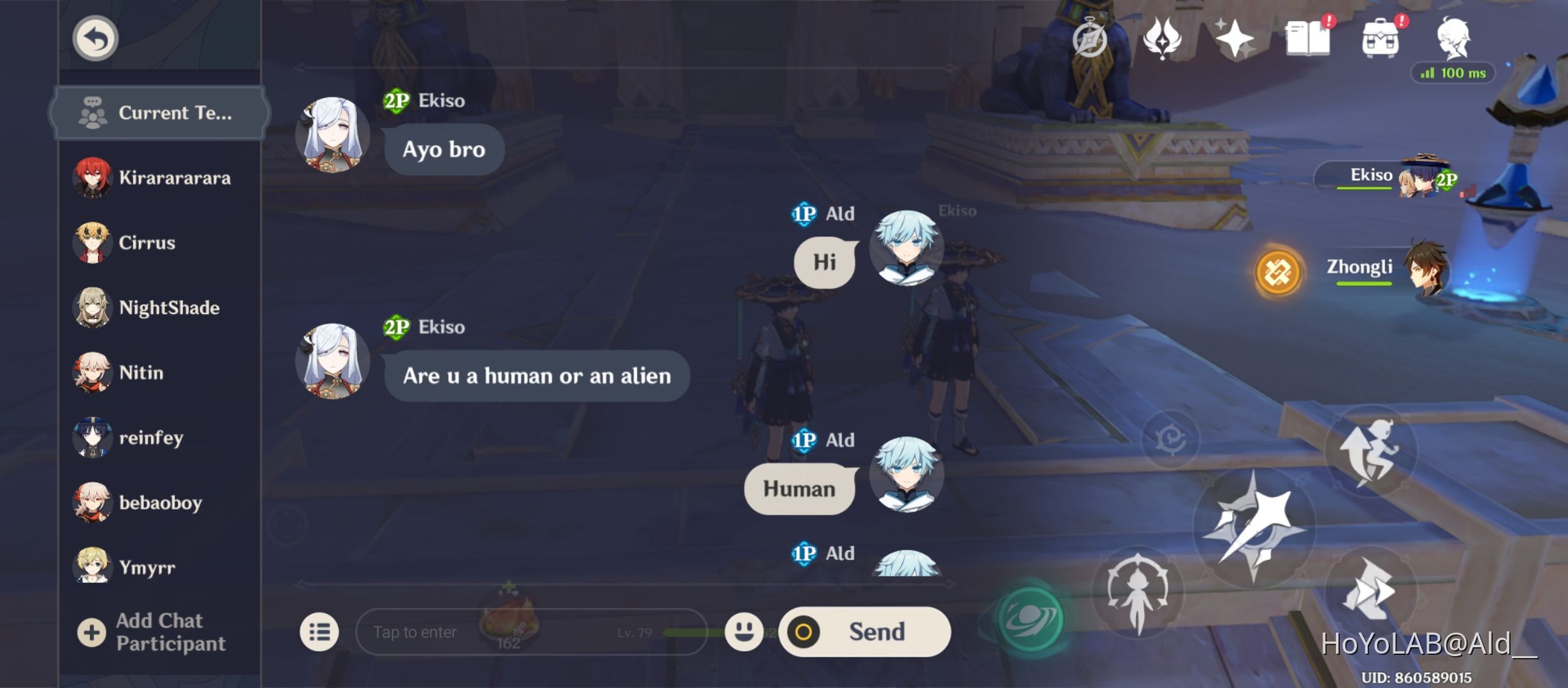 Someone recruited me to andrew tate's program, but I'm f2p. Genshin ...