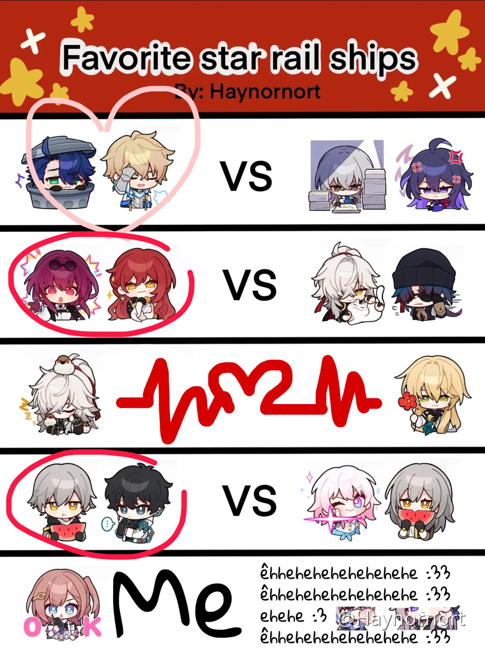 My favourite HSR cp ships :> Có mẫu cho ai cần Honkai: Star Rail | HoYoLAB