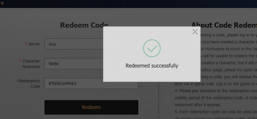 HSR Redeem Codes v1.2 - 60 STELLAR JADES (July 2023) - BTN5EL69P6K3 ...
