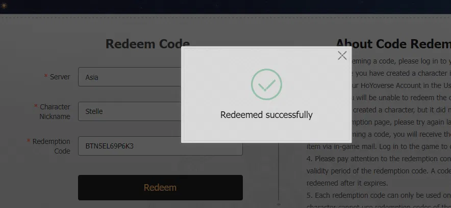 HSR Redeem Codes v1.2 - 60 STELLAR JADES (July 2023) - BTN5EL69P6K3 ...