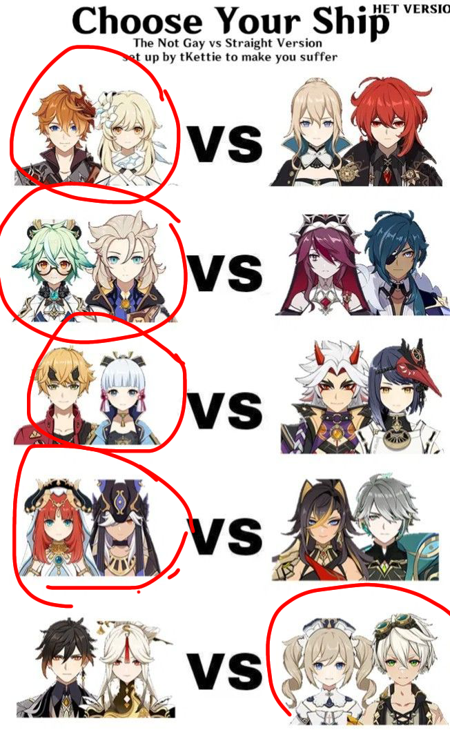 fav straight ship? Genshin Impact | HoYoLAB