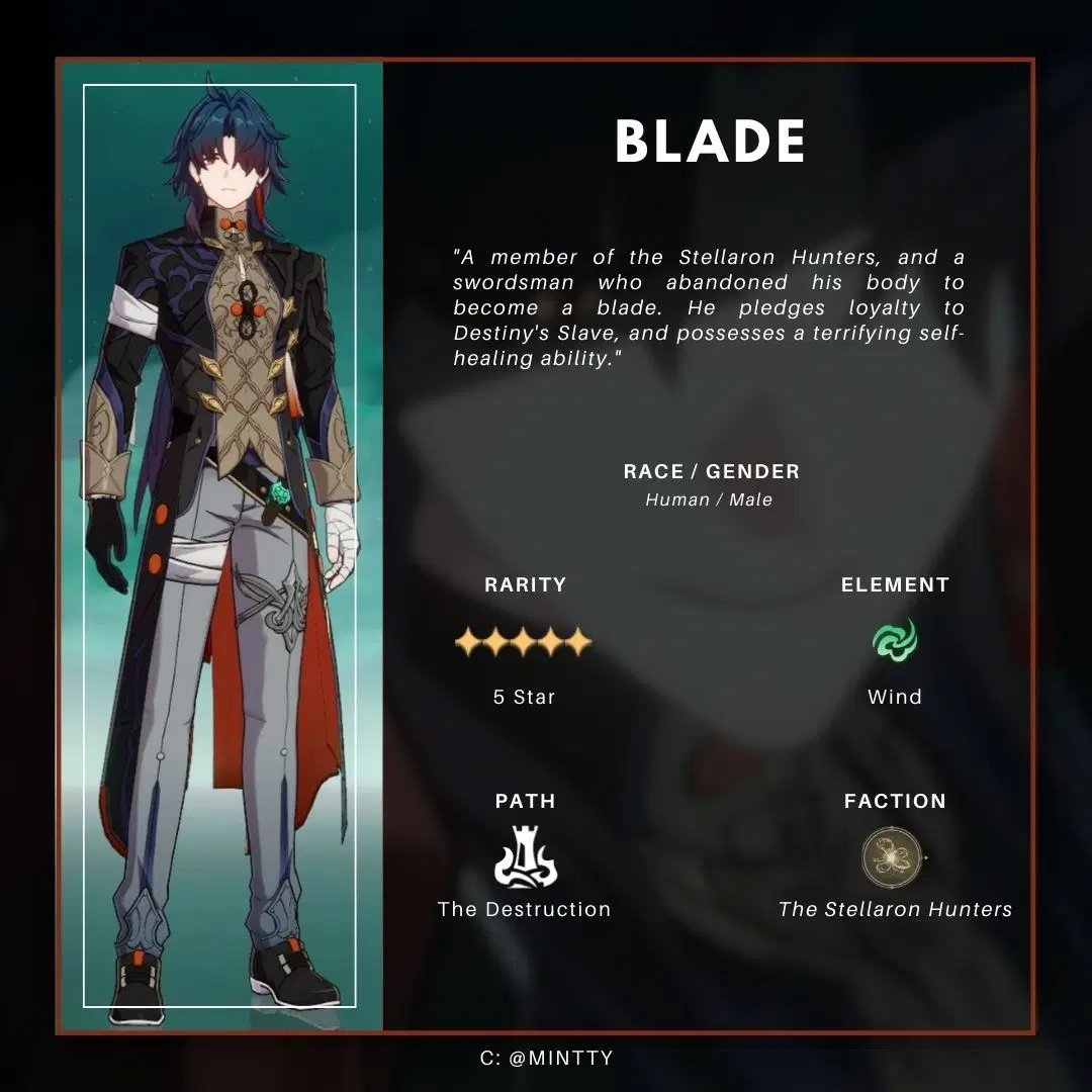 BLADE - CHARACTER BUILD GUIDE (V1.2) [HONKAI: STAR RAIL] Honkai: Star ...