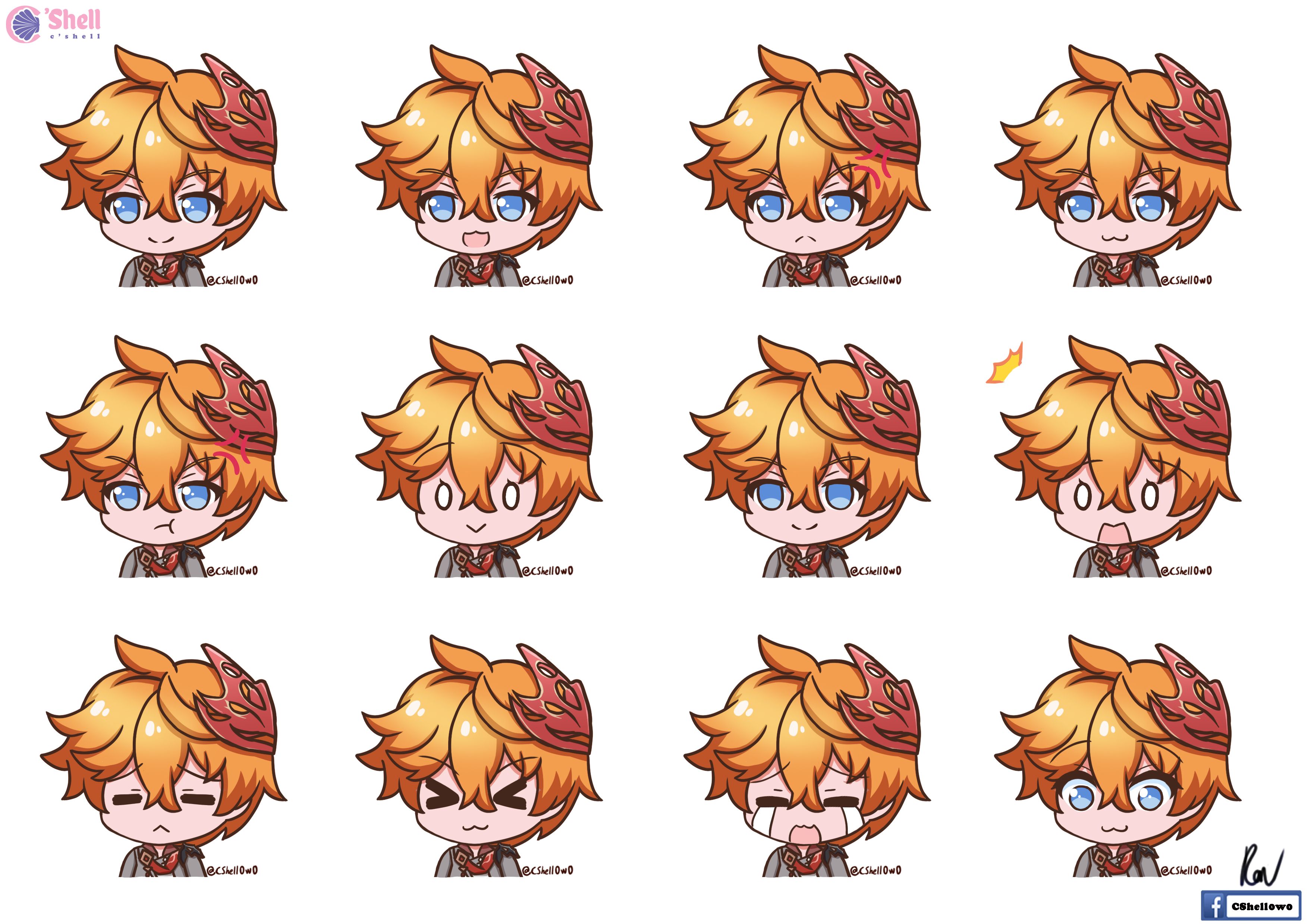 Tartaglia chibi Emotion Vol：1 Genshin Impact | HoYoLAB