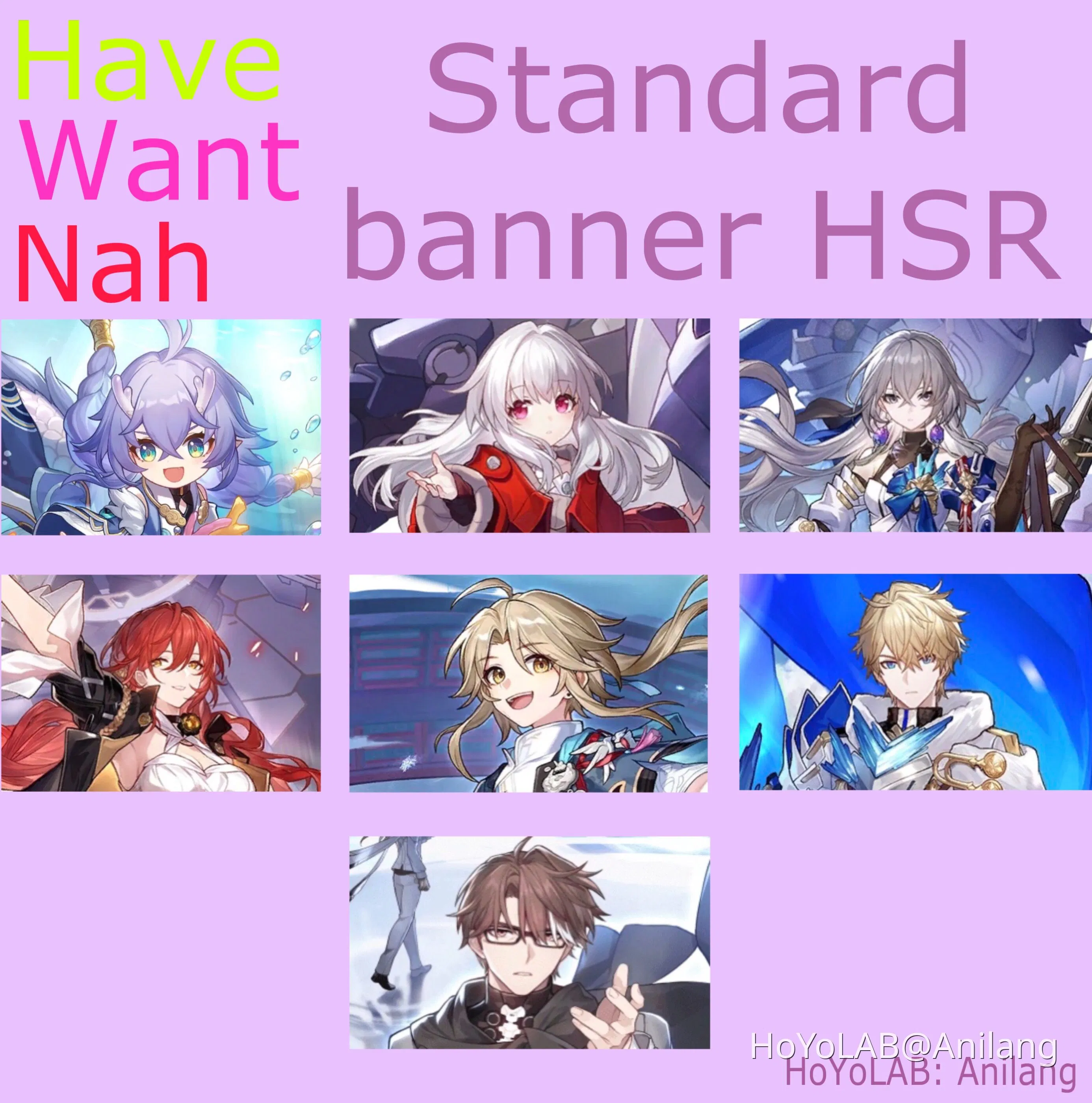 Have, Want, Nah game: Standard Banner HSR Honkai: Star Rail | HoYoLAB