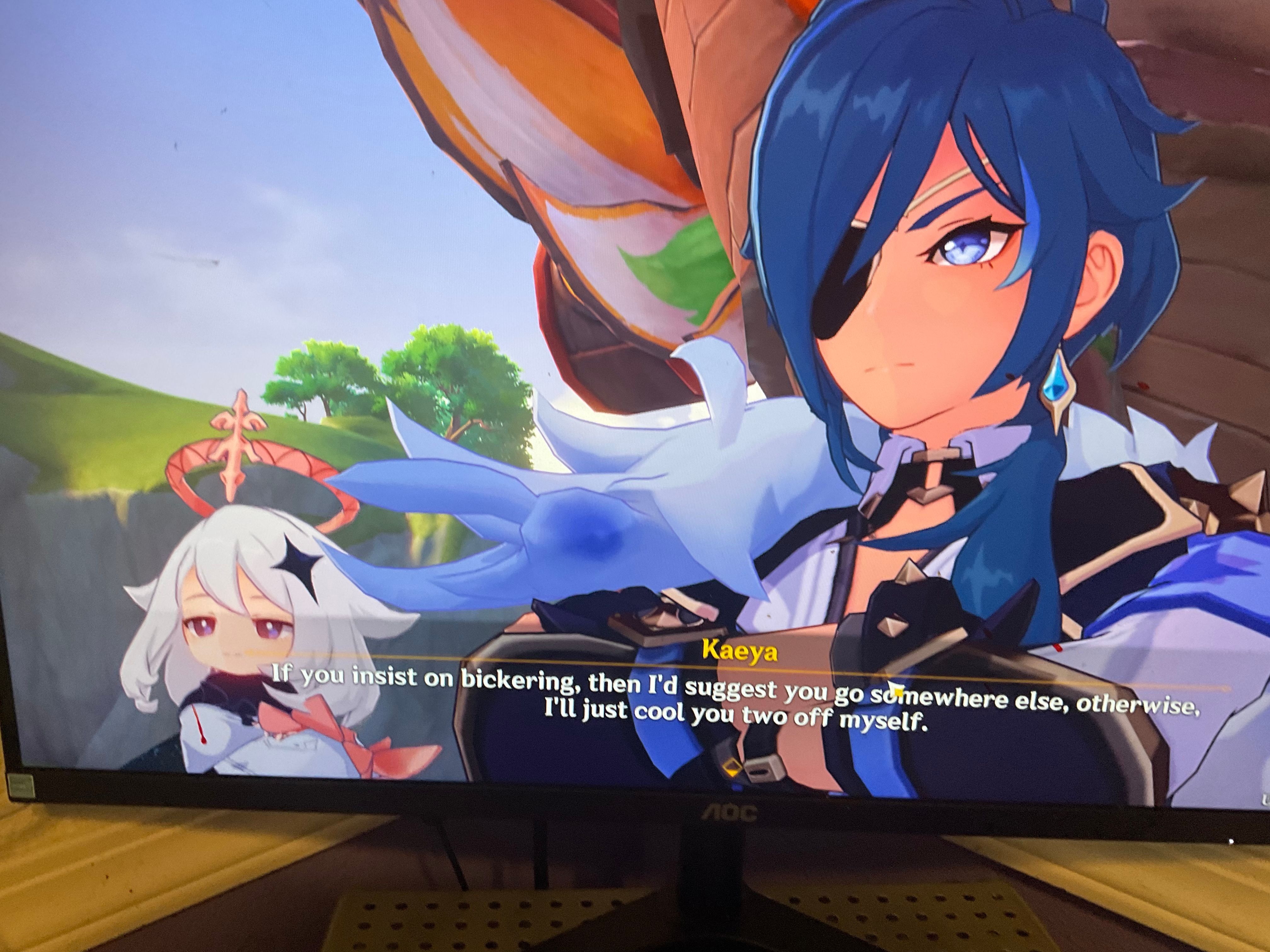 Paimon in the back copying Kaeya 😂😂 Genshin Impact | HoYoLAB