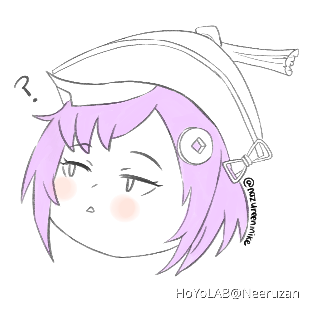 Day 1 until I get 70 follower: simple sketch of qiqi! Genshin Impact ...