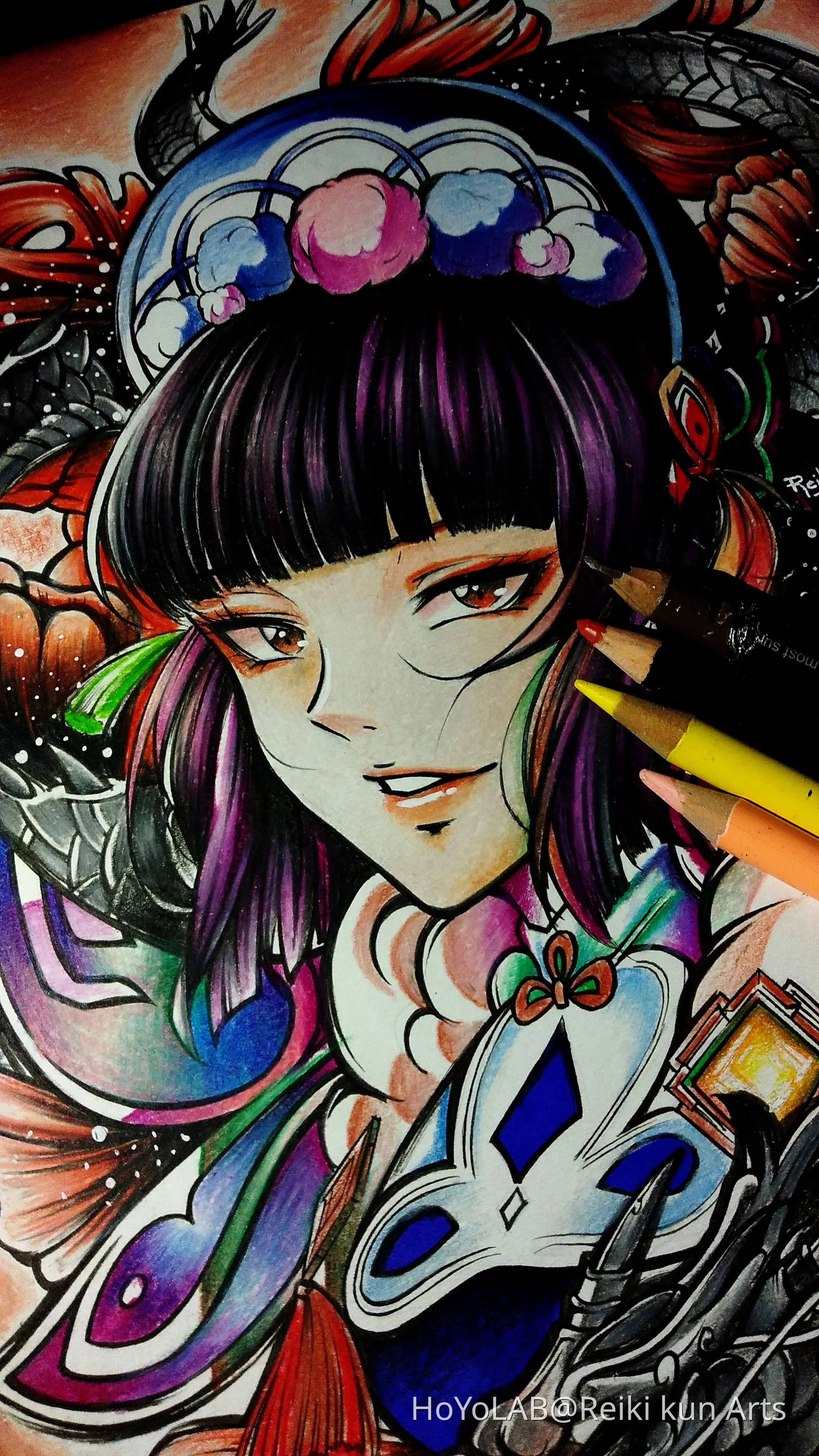 Yunjin drawing completed Genshin Impact | HoYoLAB