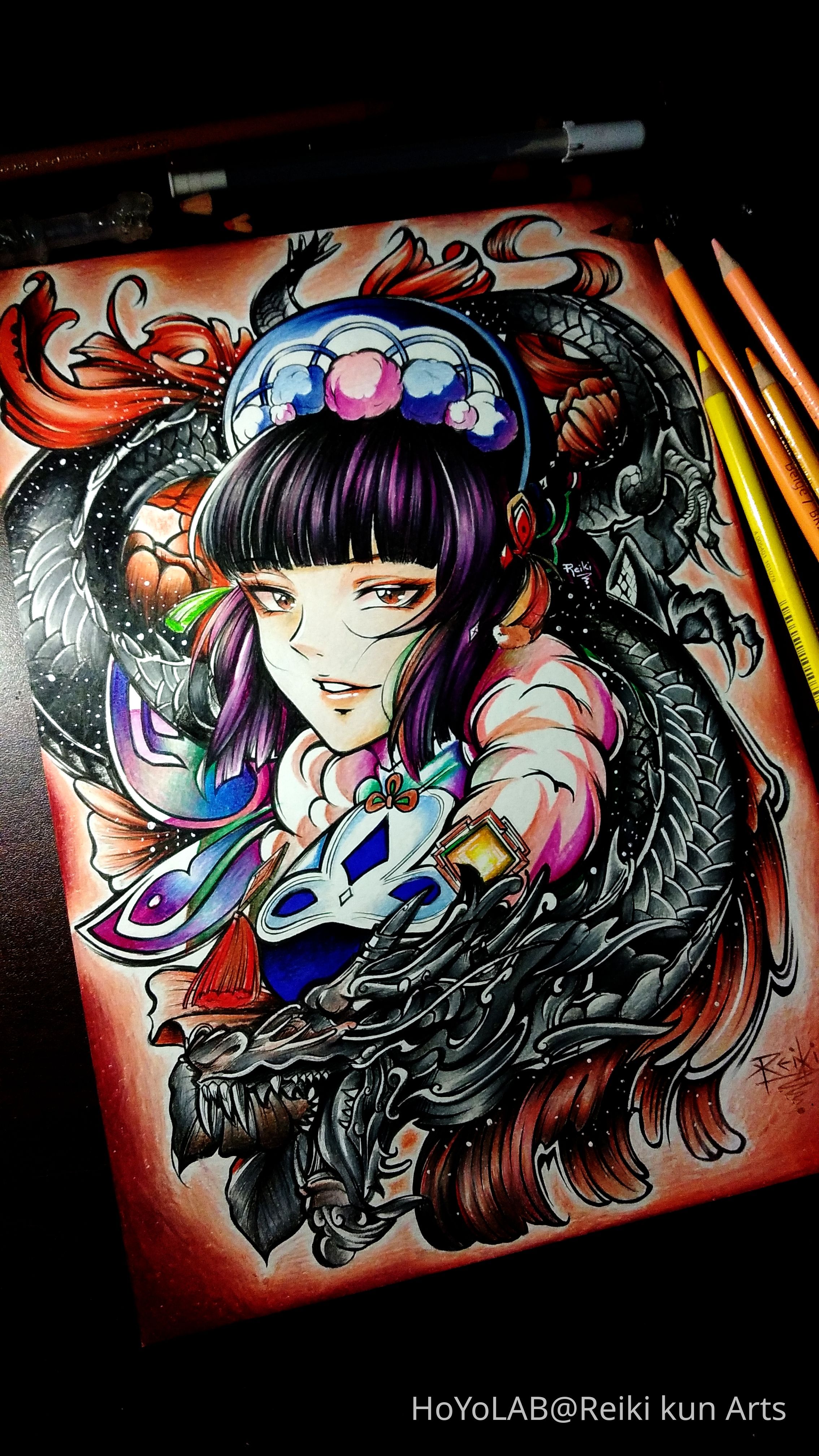 Yunjin drawing completed Genshin Impact | HoYoLAB