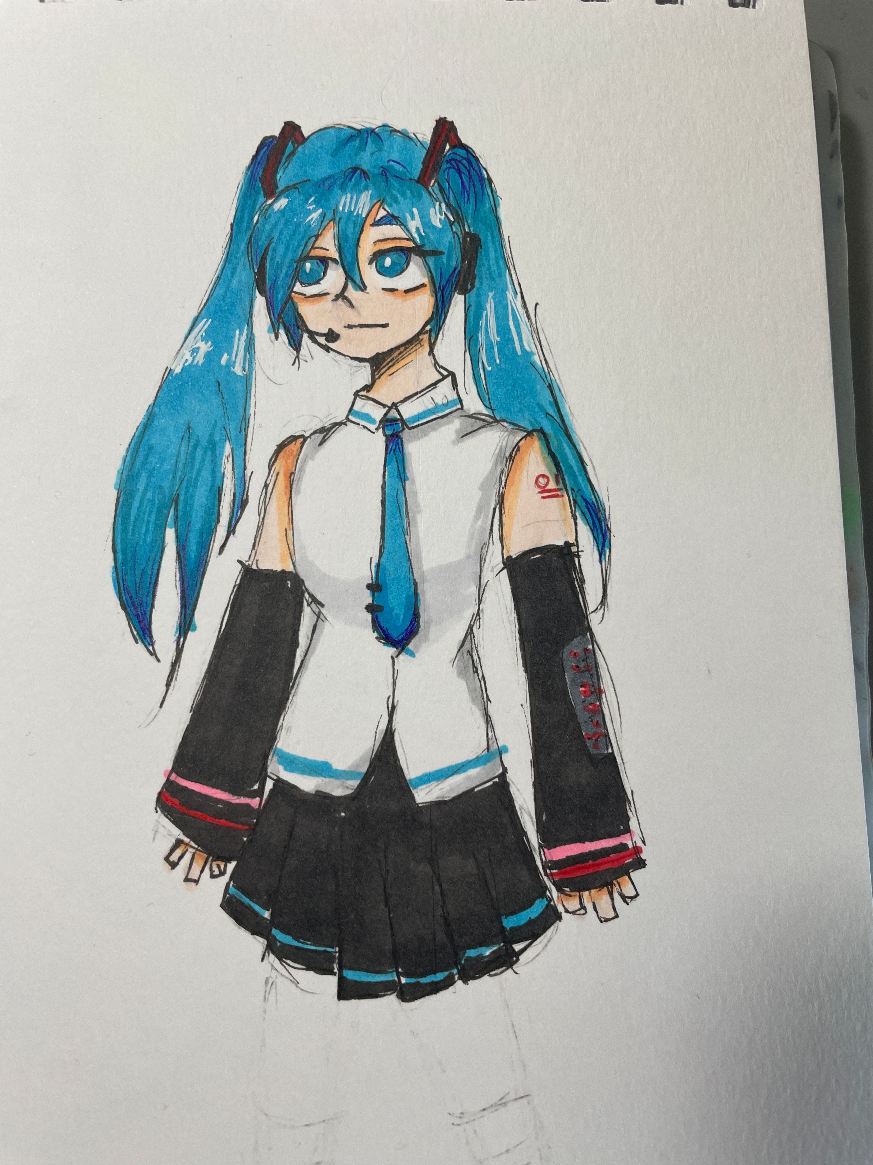 Hatsune miku drawing by me :) | HoYoLAB