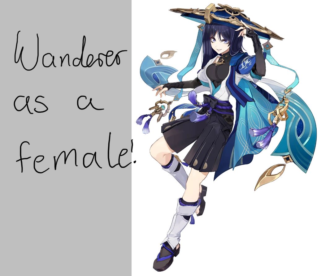 Wanderer as a female Genshin Impact | HoYoLAB