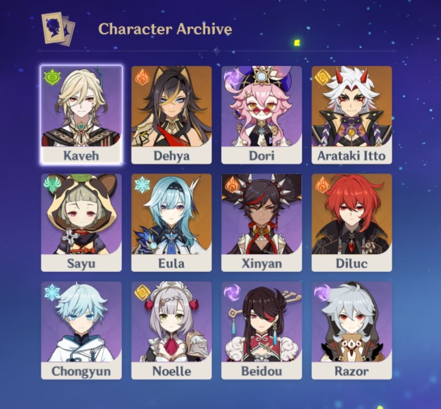 Just realised i have every claymore character now 👍 Genshin Impact ...