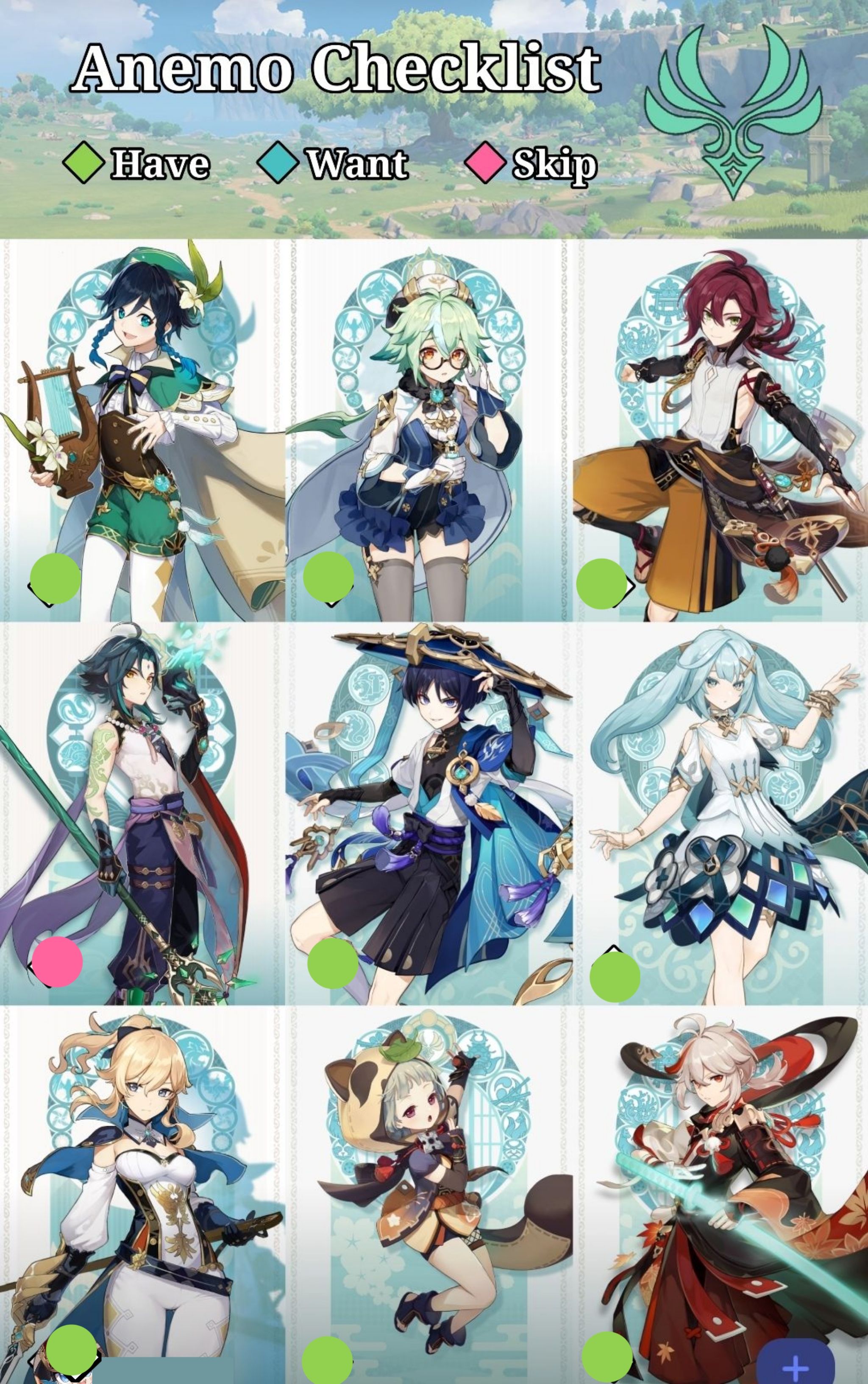 Anemo Characters! What about you Guys Genshin Impact | HoYoLAB