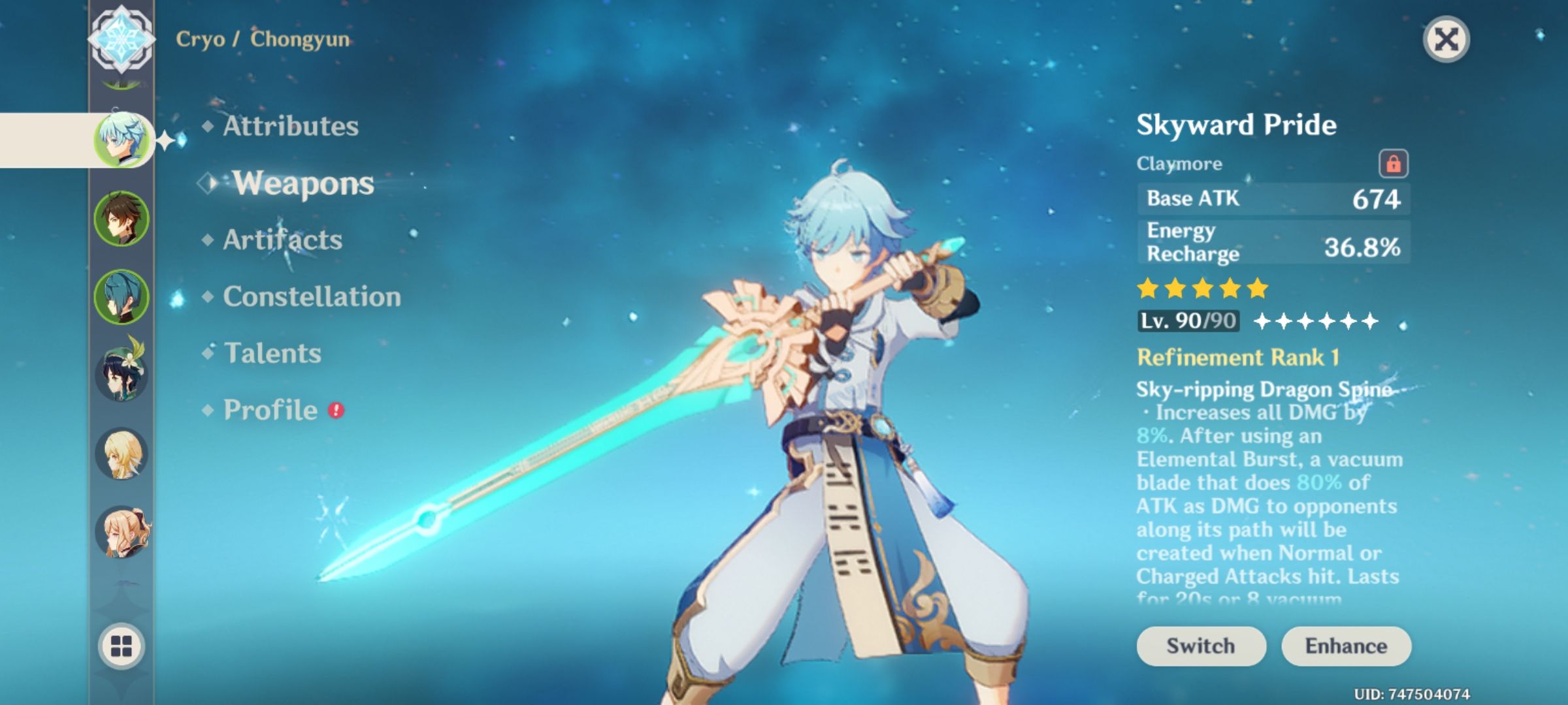 My lvl 90 weapons Genshin Impact | HoYoLAB