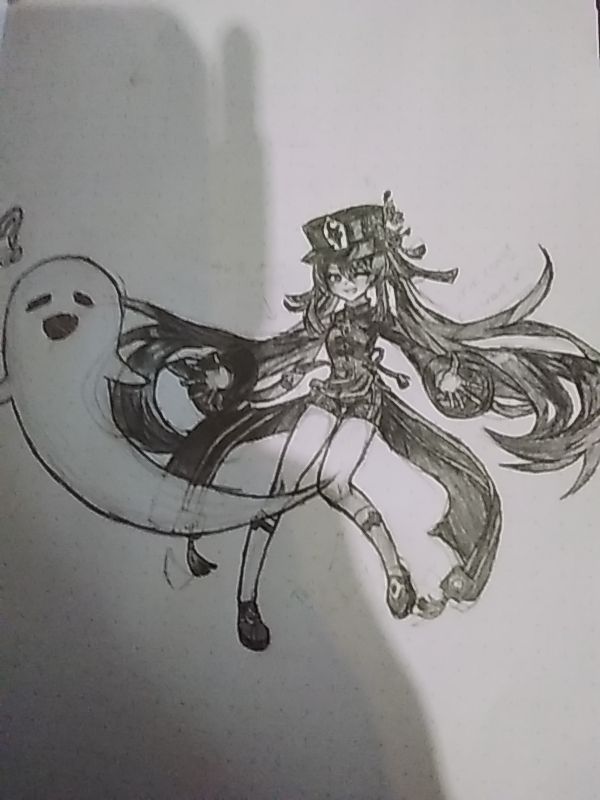 I finished my Hu Tao drawing!! Genshin Impact | HoYoLAB