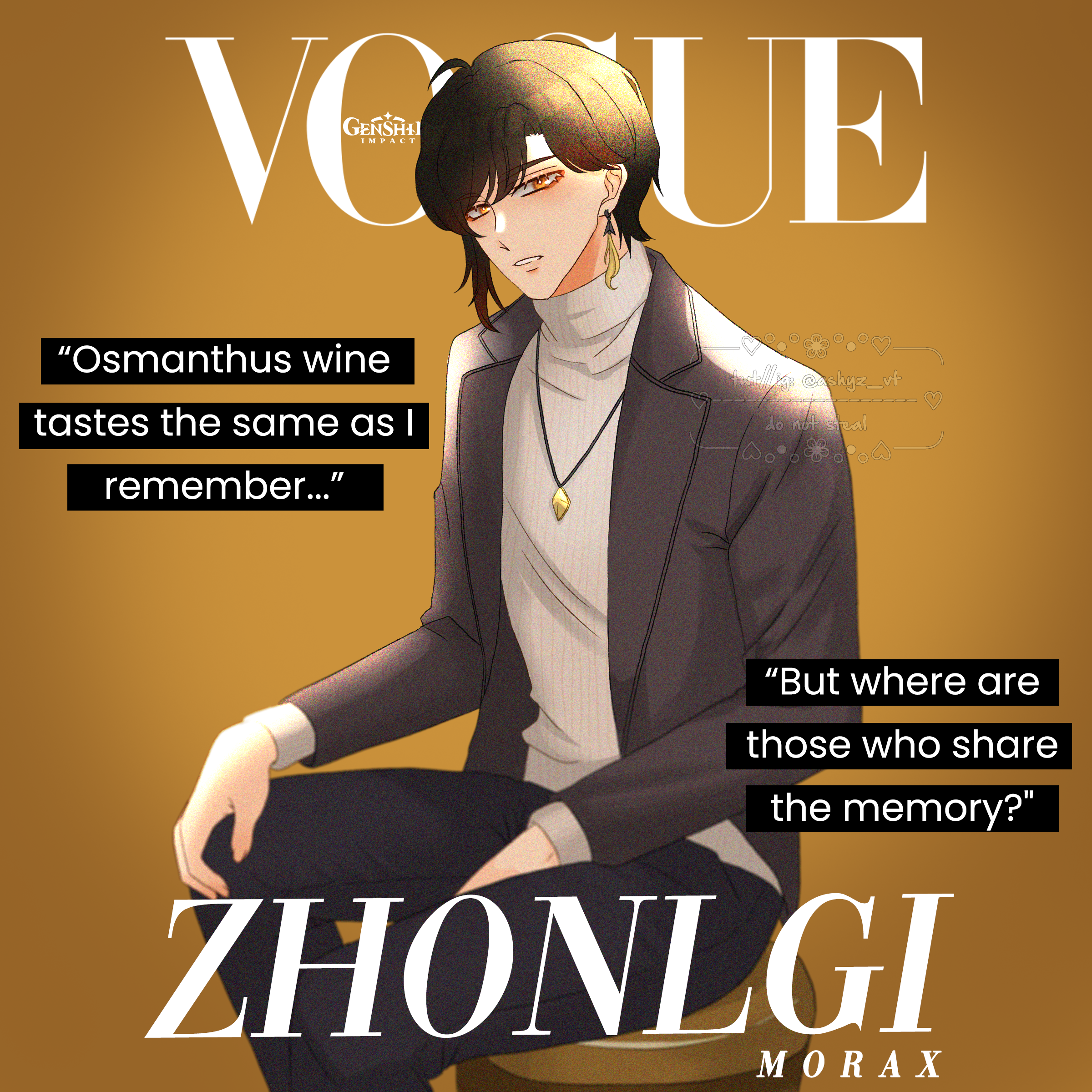 Zhongli Vogue Cover Magazine Genshin Impact | HoYoLAB