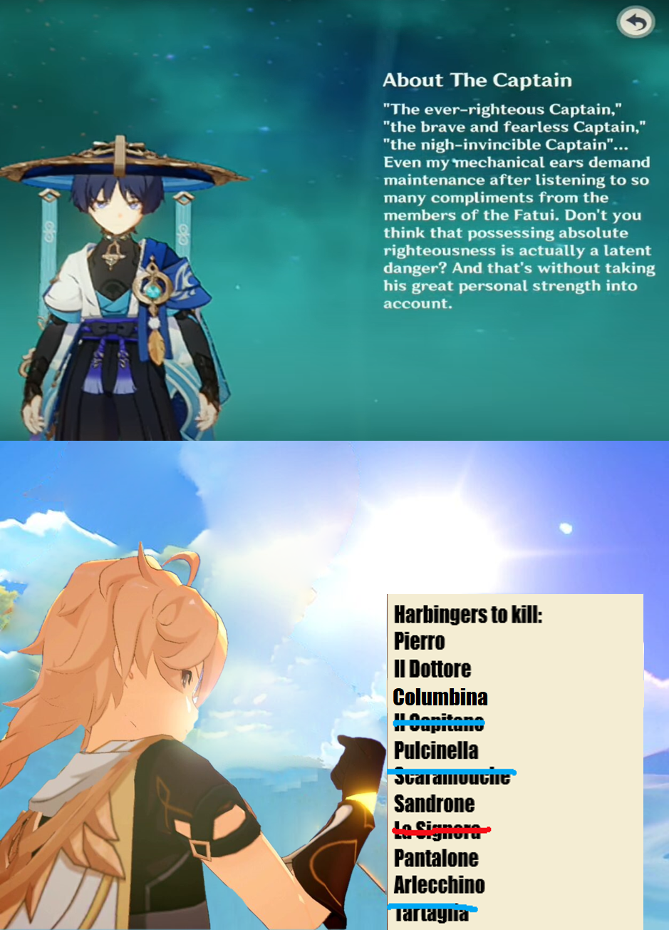 Aether's future plans with Harbringers Genshin Impact | HoYoLAB