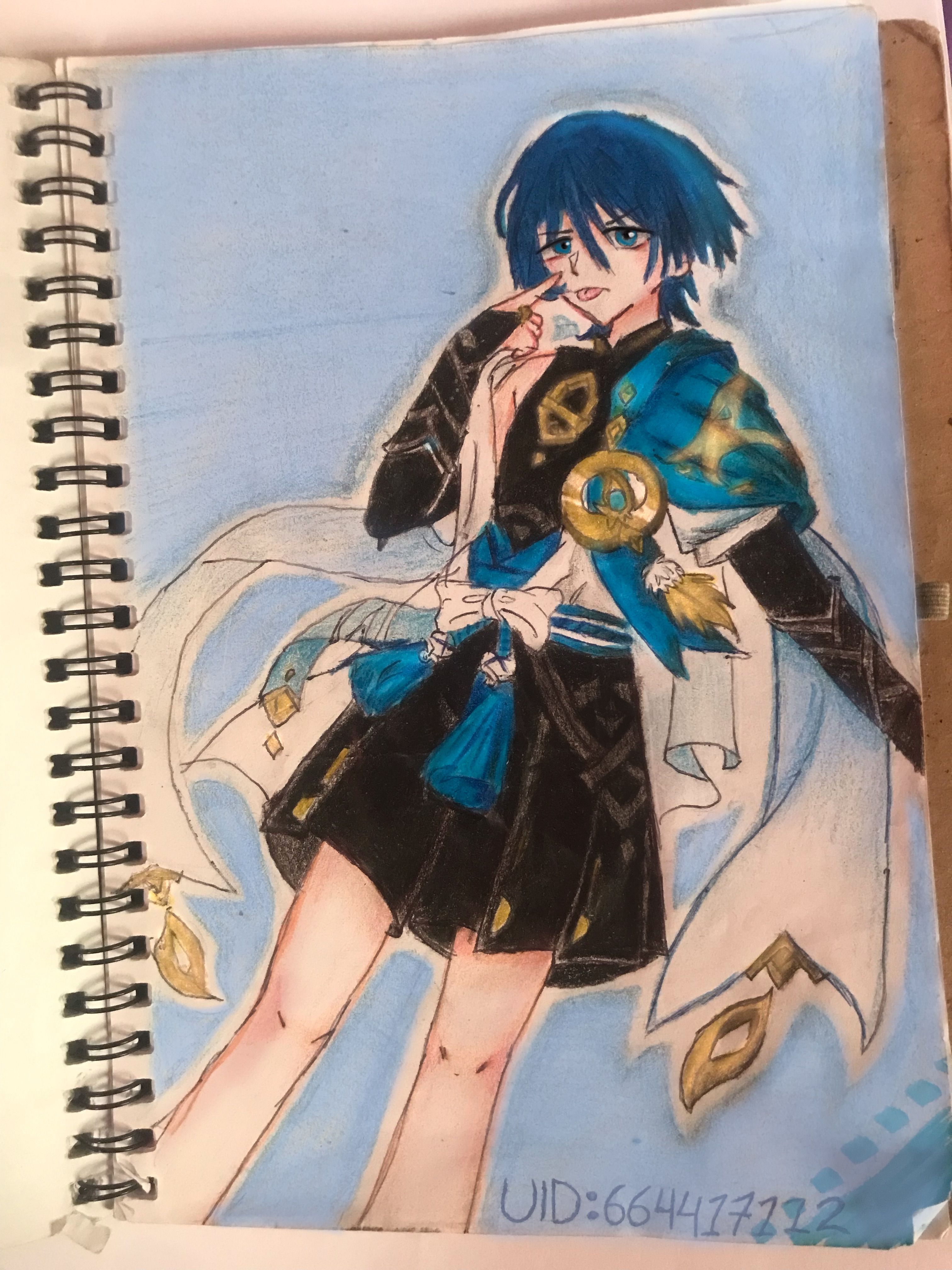 Mi dibujo de scaramouche 😅 3 días asiendo ☆(≧∀≦*)ﾉ Genshin Impact | HoYoLAB